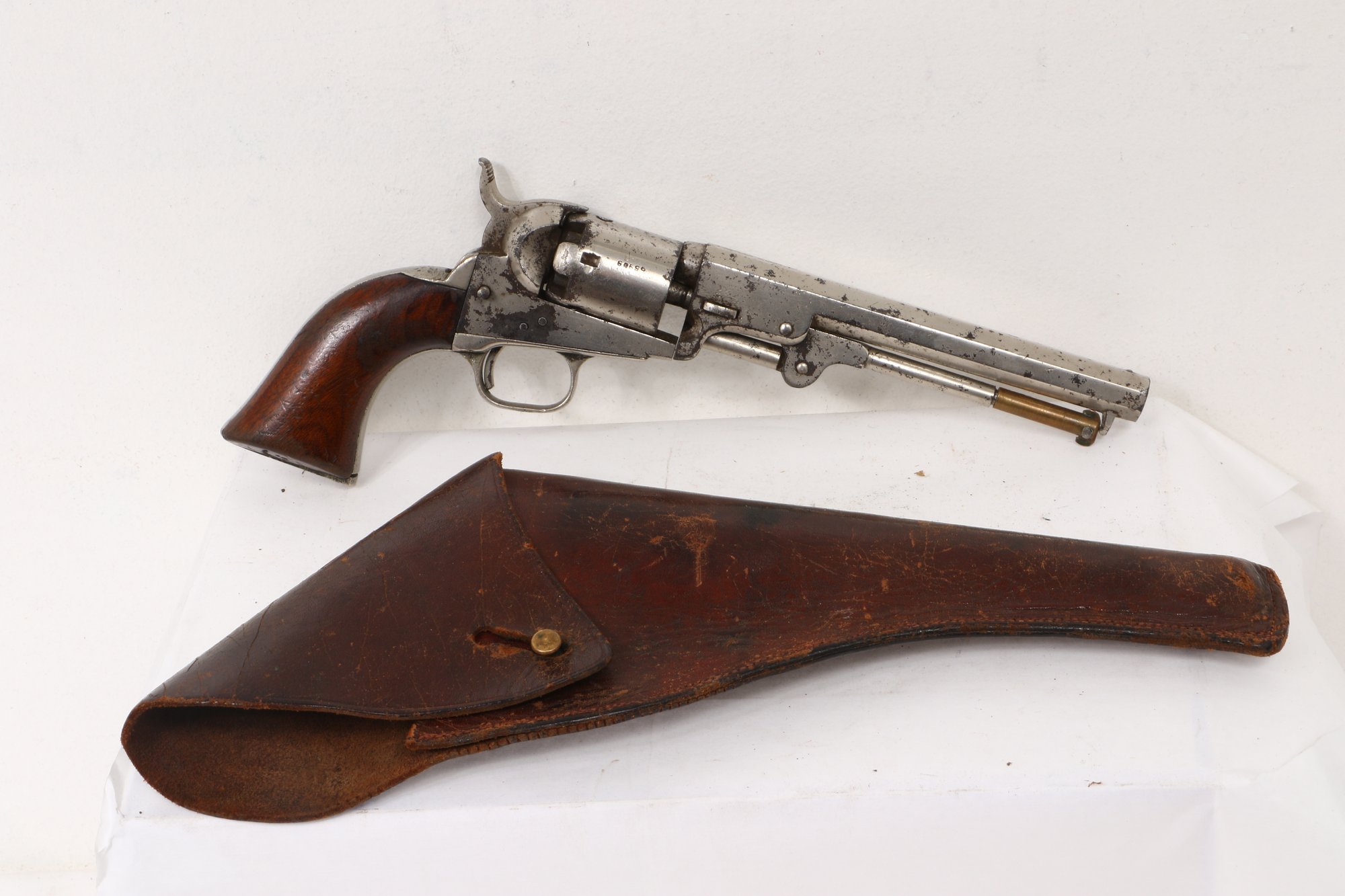 Circa 1850's Samuel Colt Revolver With Antique Leather Holster #196383 ...