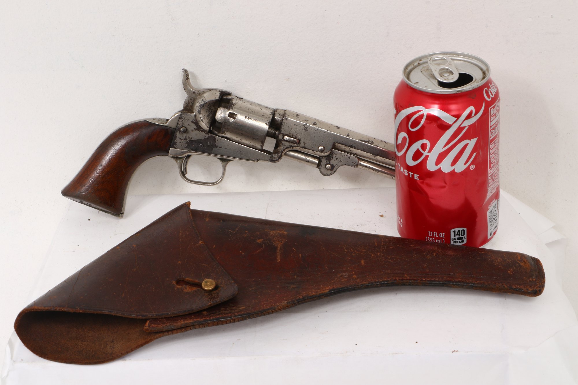 Circa 1850's Samuel Colt Revolver With Antique Leather Holster #196383 ...