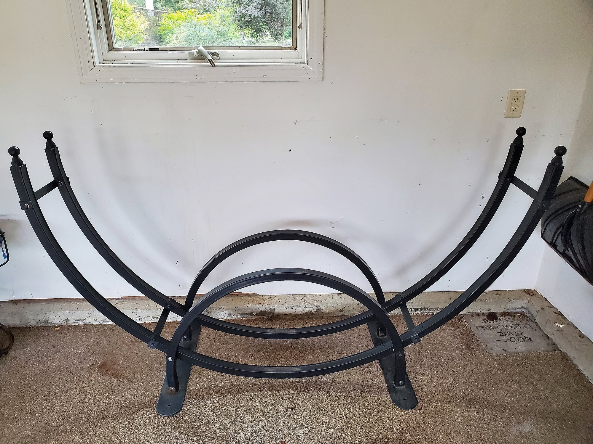 Contemporary Metal Fire Wood Log Rack #166044 | Auctionninja.com