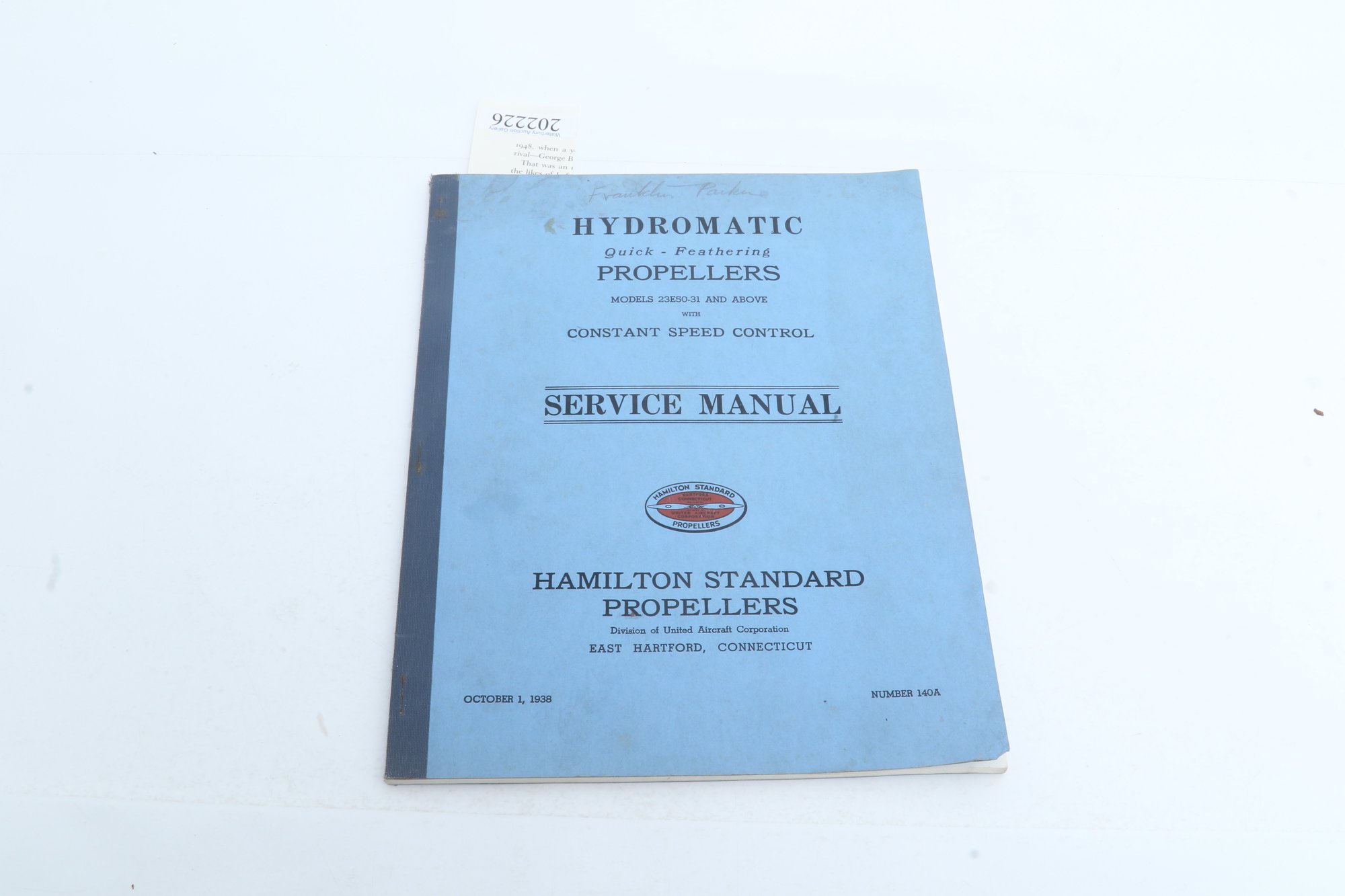 Planes, Hydromatic Quick-Feathering Propellers: Models 23E50-31 And ...
