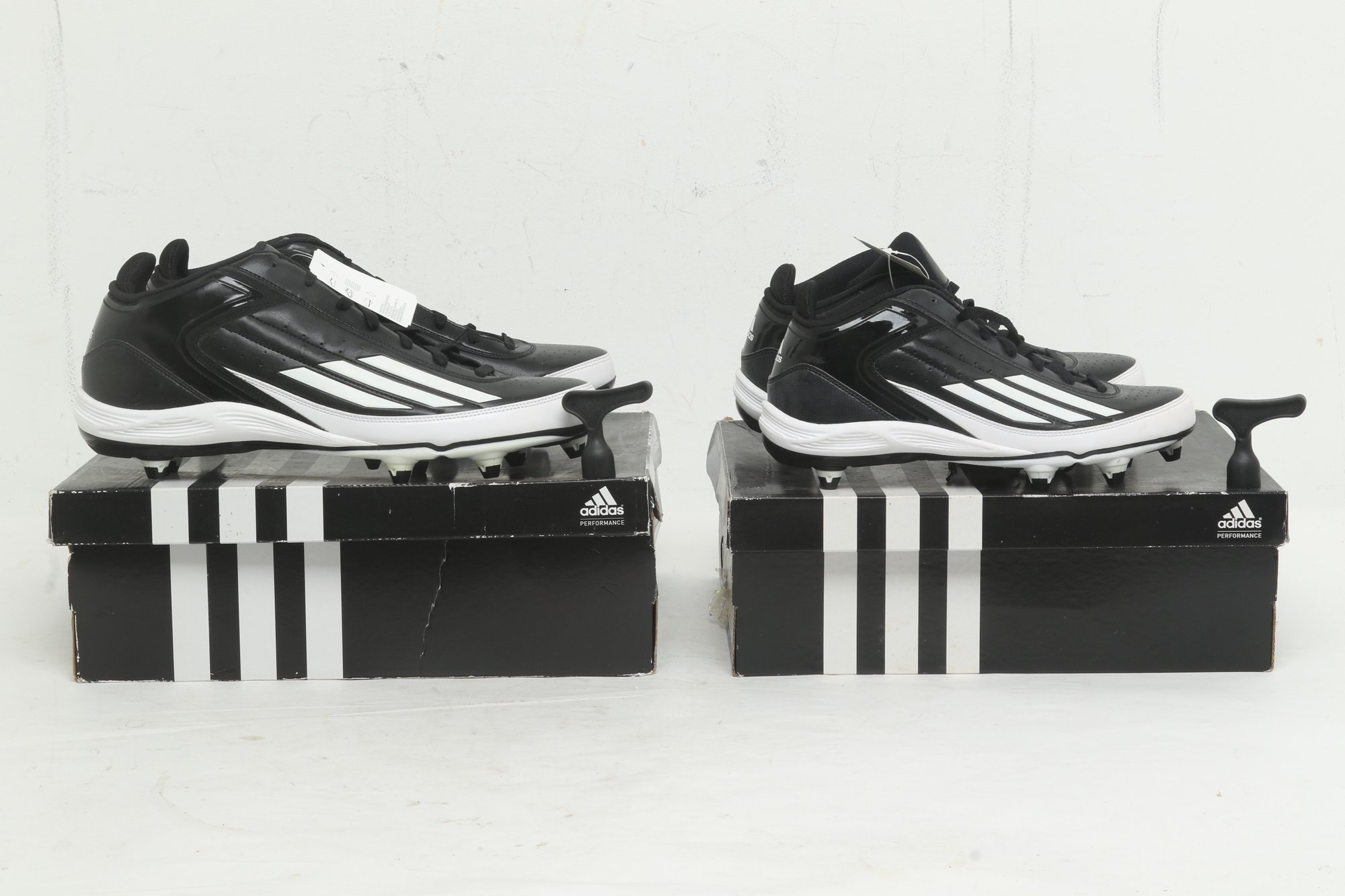 2 Pairs Of Mens Adidas Lightning Mid D Football Cleats (Sizes: 9 & 16 ...