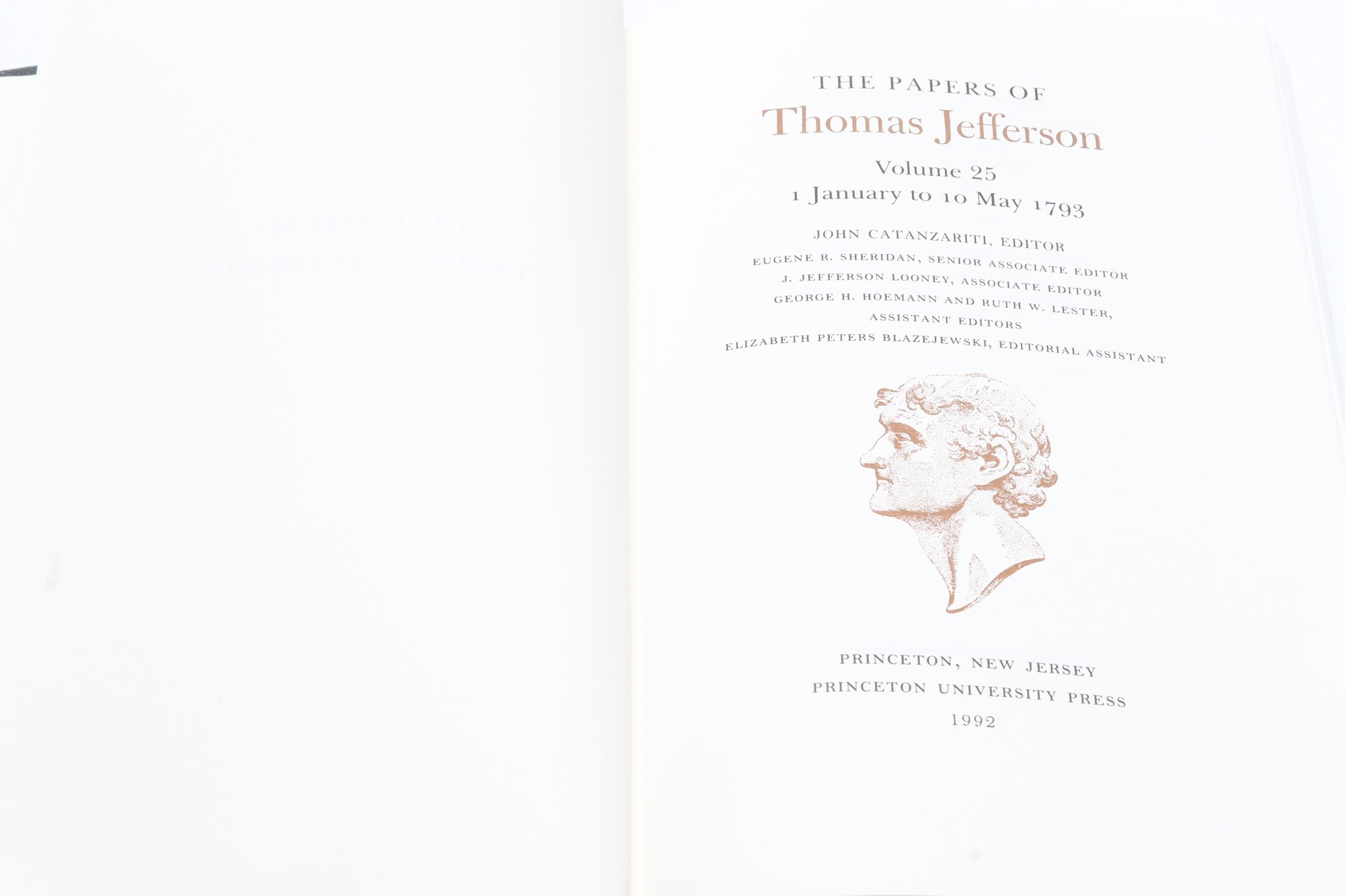 THE PAPERS OF Thomas Jefferson Vol.25, 1 Jan. To 10 May 1793 #212195 ...
