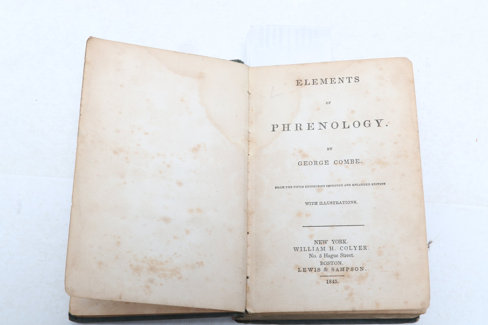 1845 On Phrenology Elements Of Phrenology By George Combe Scarce Book ...