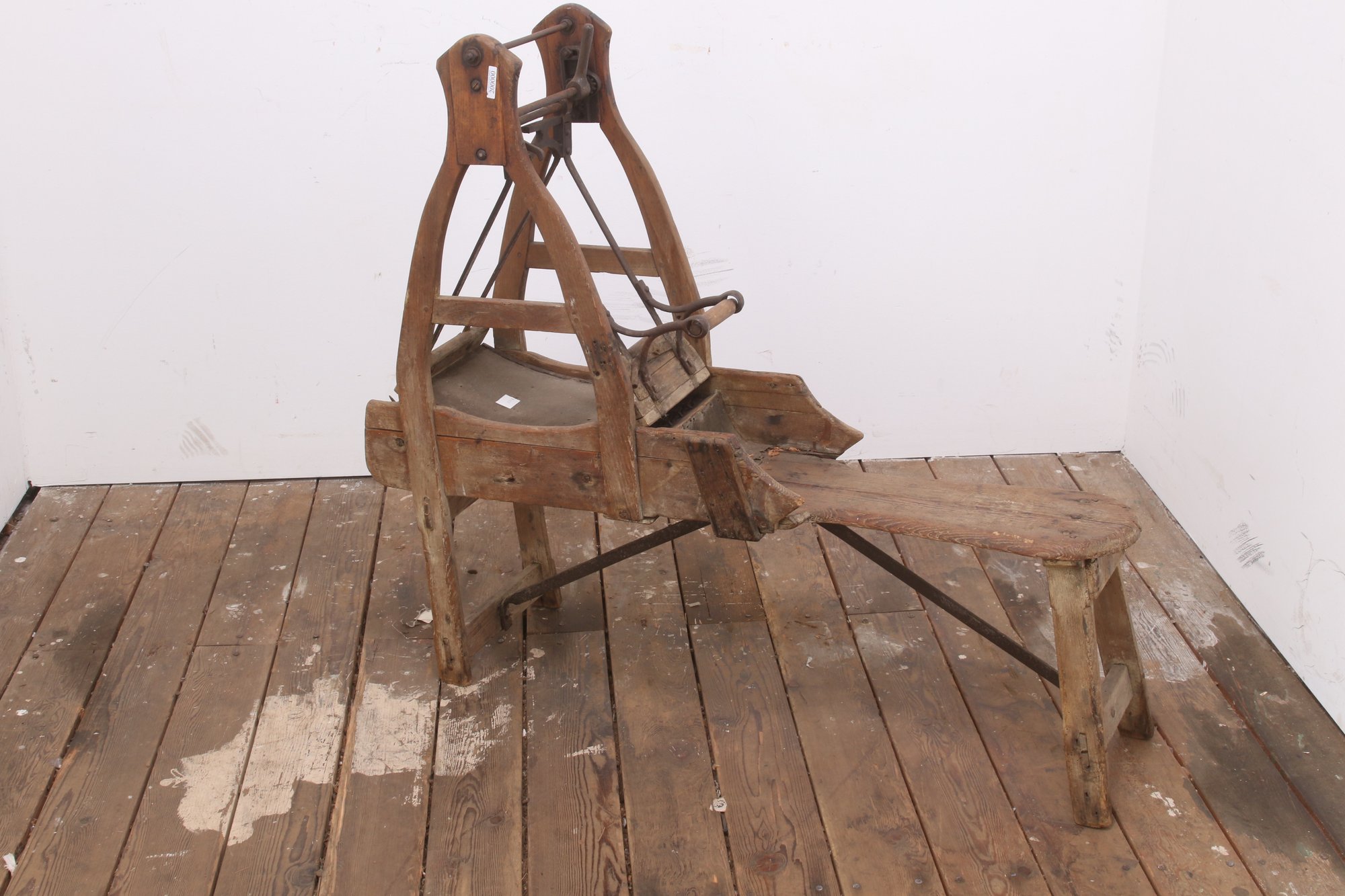 Antique 19th Century Wool Picker Machine In Wood #200000 | Auctionninja.com