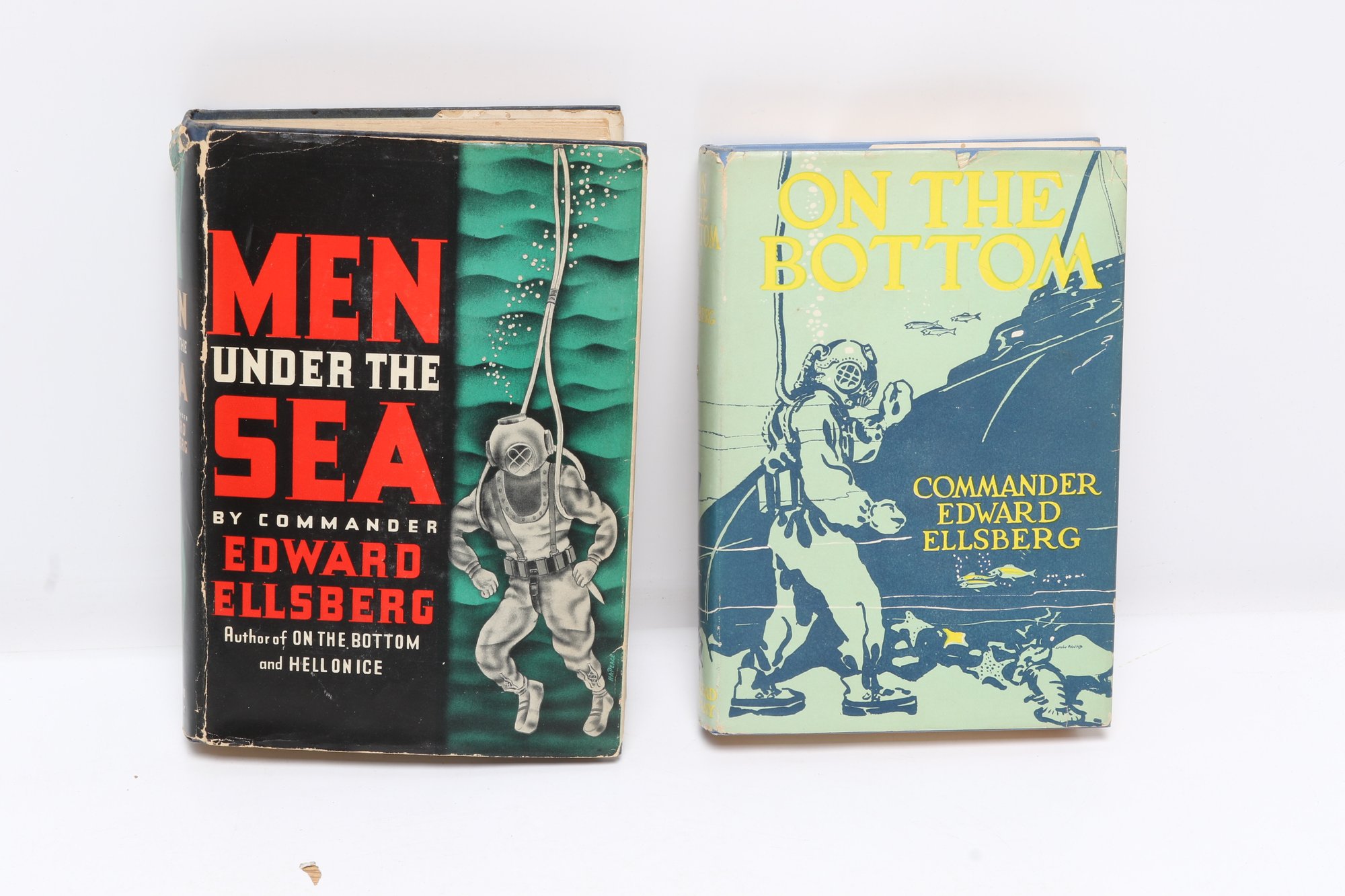 2 Vintage SUBMARINE BOOKS BY COMMANDER EDWARD ELLSBERG #213009 ...
