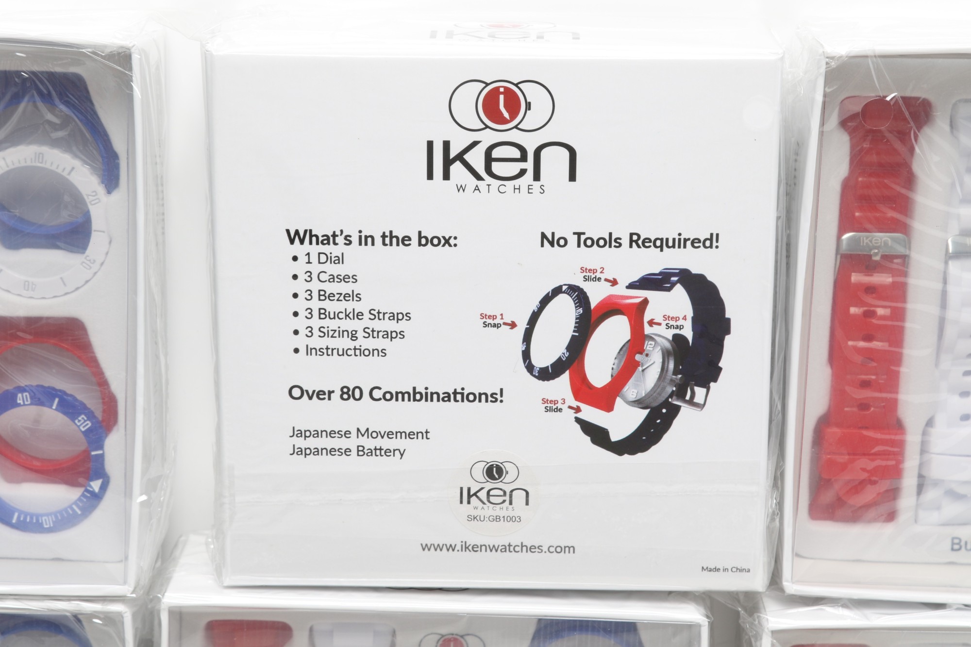 Lot 12 Iken Watches Build Your Own Watch Over 80 Combinations New ...