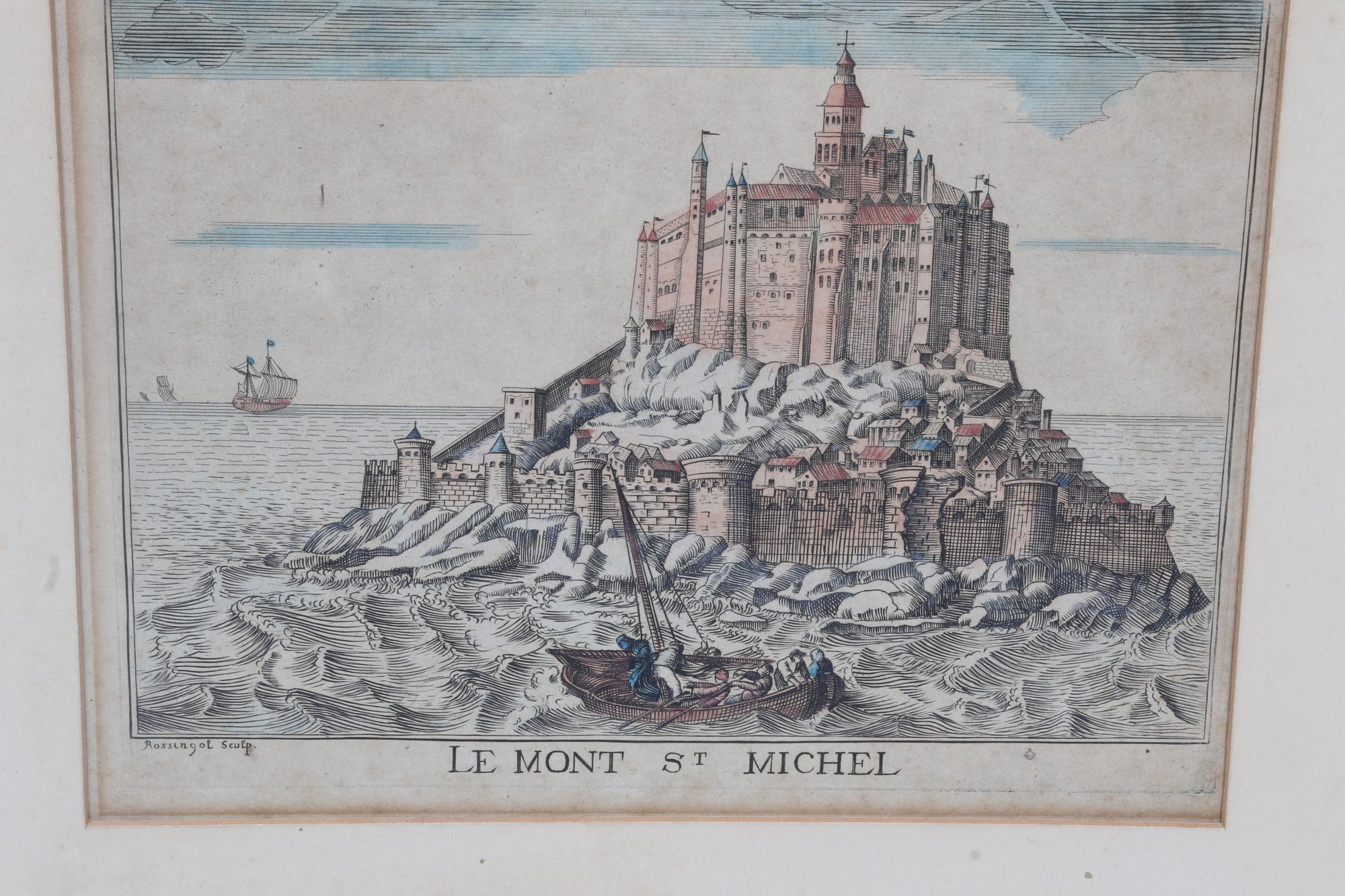 MONT ST MICHEL Map / View Engraved By Rossingol C 1600s #213027 ...