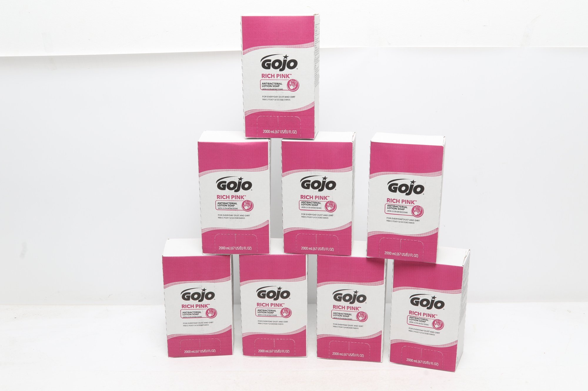Lot Of 8 GOJO 7220 RICH PINK 2000 ML AB Lotion Soap Refill For PRO TDX ...