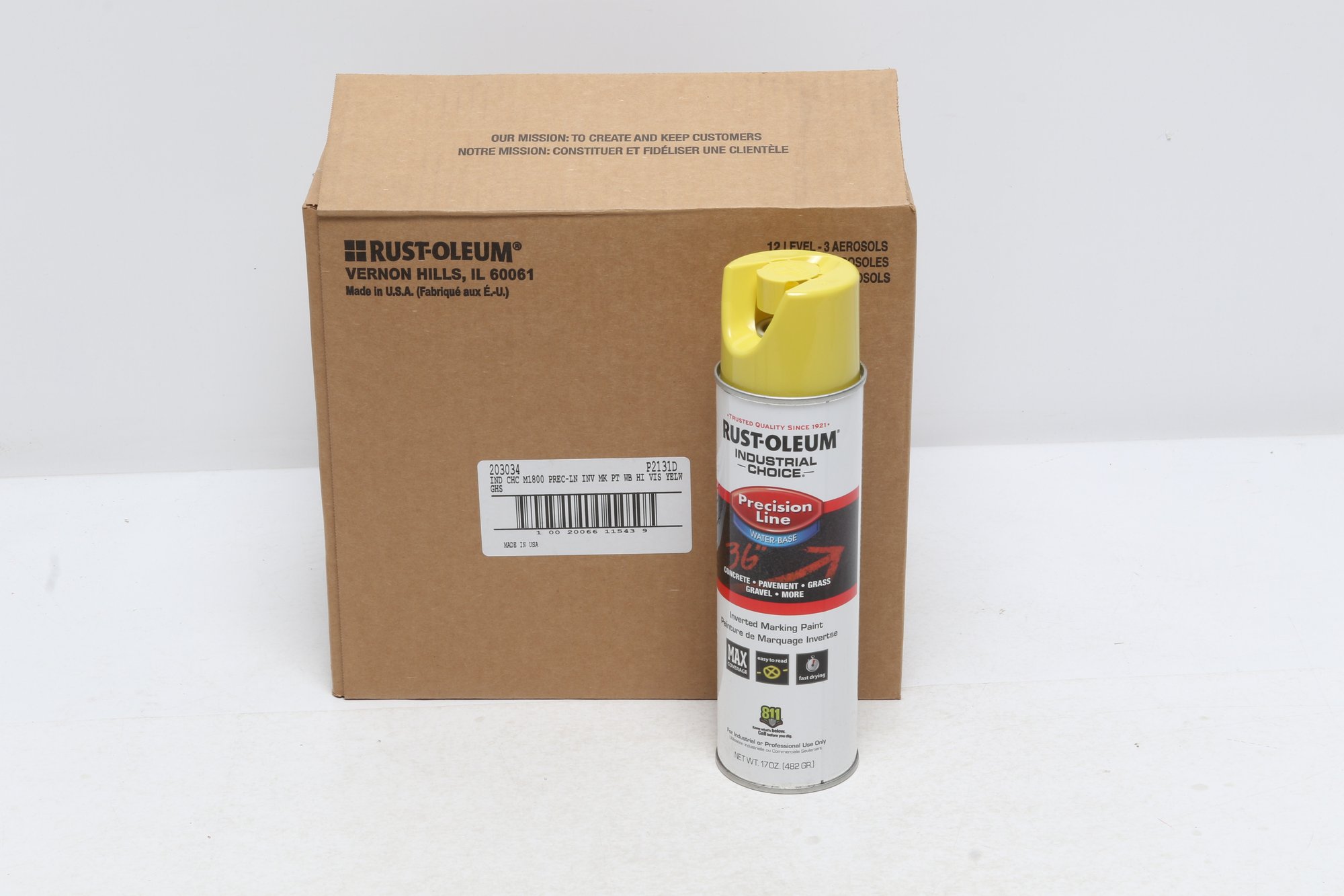 Twelve Rustoleum Spray Paint Precision Line Yellow #225514 ...