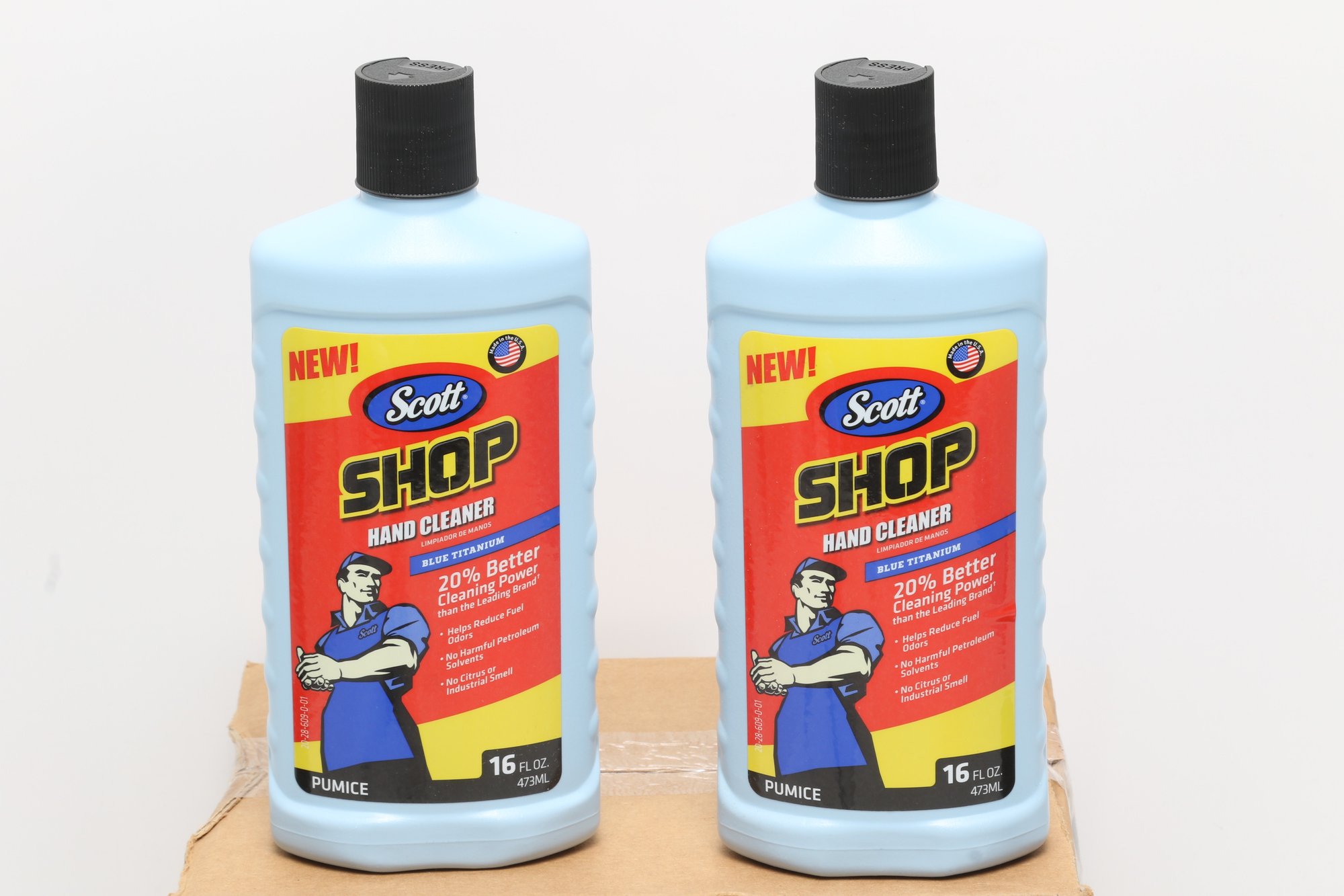 10 Bottles Of Scott Shop Hand Cleaner Blue Titanium Pumice 16 Fl Oz Per ...