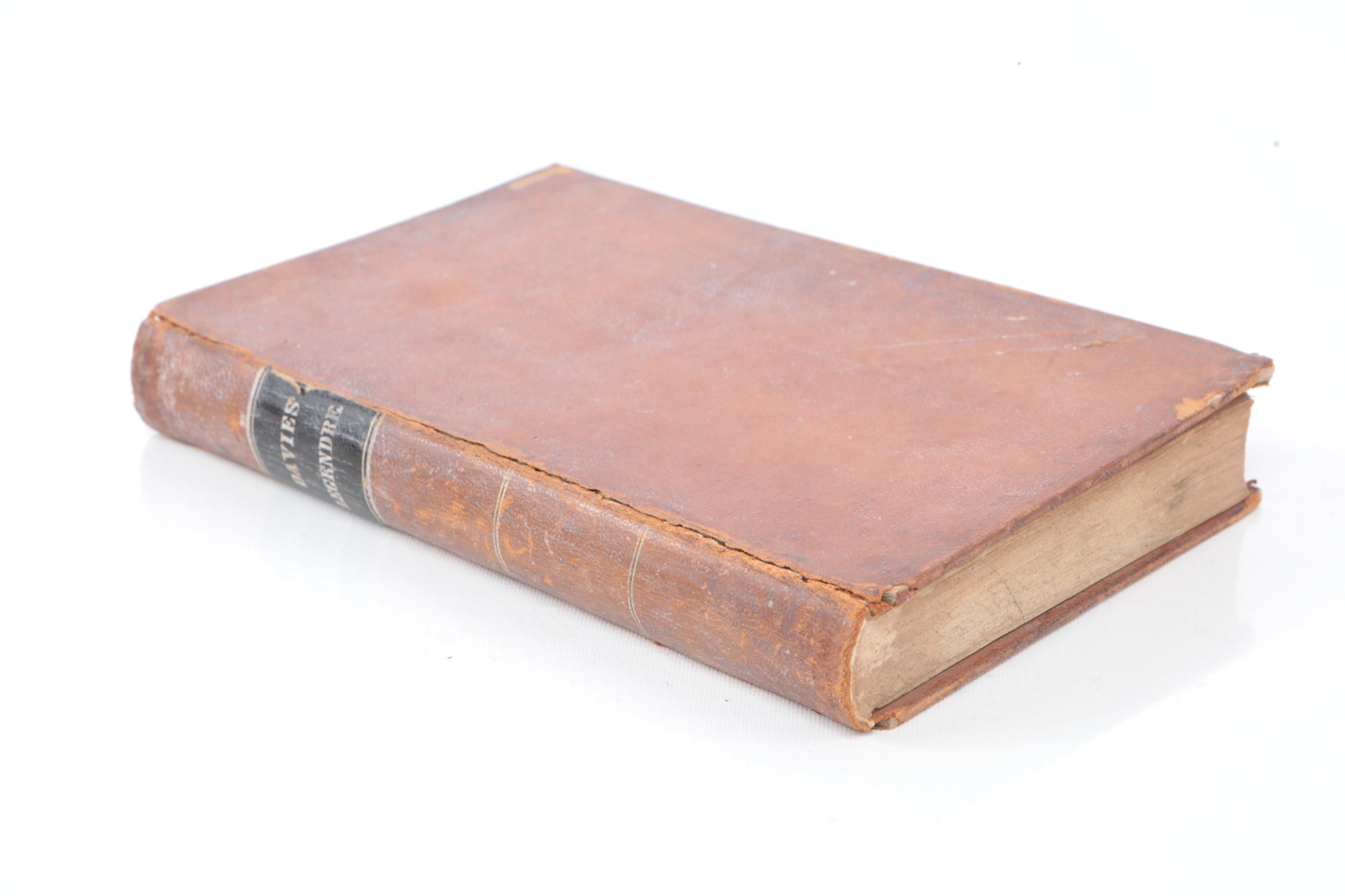 1851 American Math Text Book Legendre Geometry And Trigonometry Leather ...