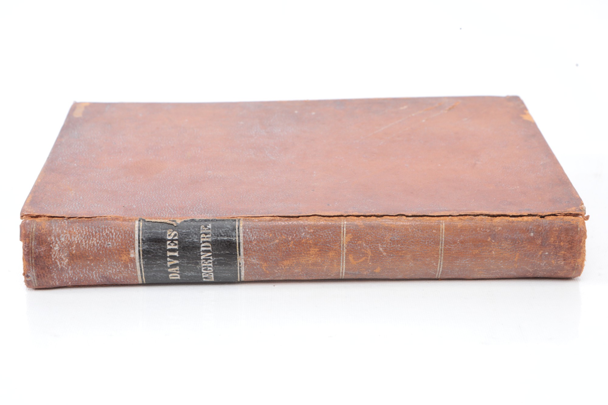 1851 American Math Text Book Legendre Geometry And Trigonometry Leather ...