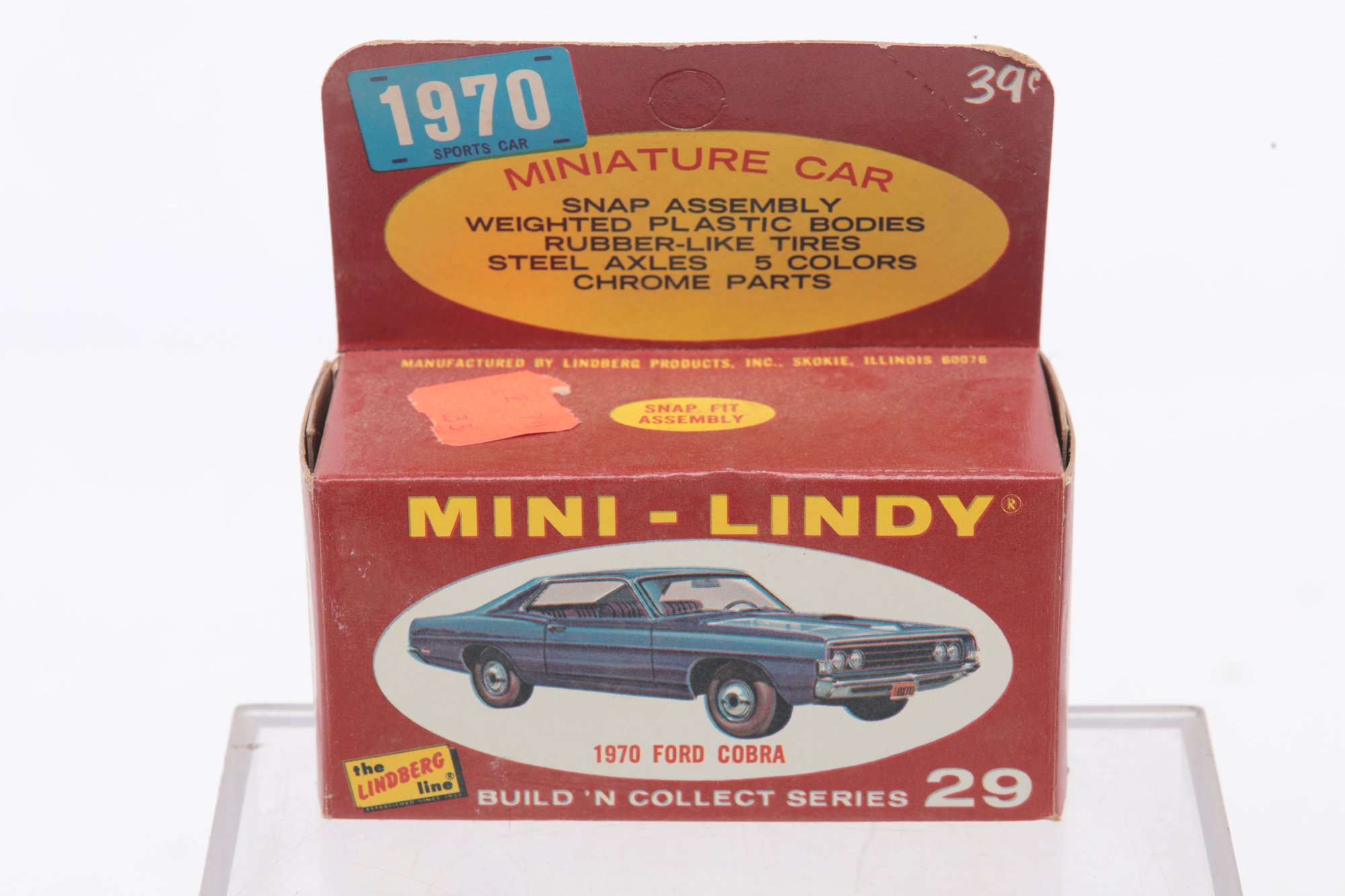 LINDBERG MINI LINDY 1970 Ford Cobra MODEL KIT * ORIGINAL 1969 * Sealed ...