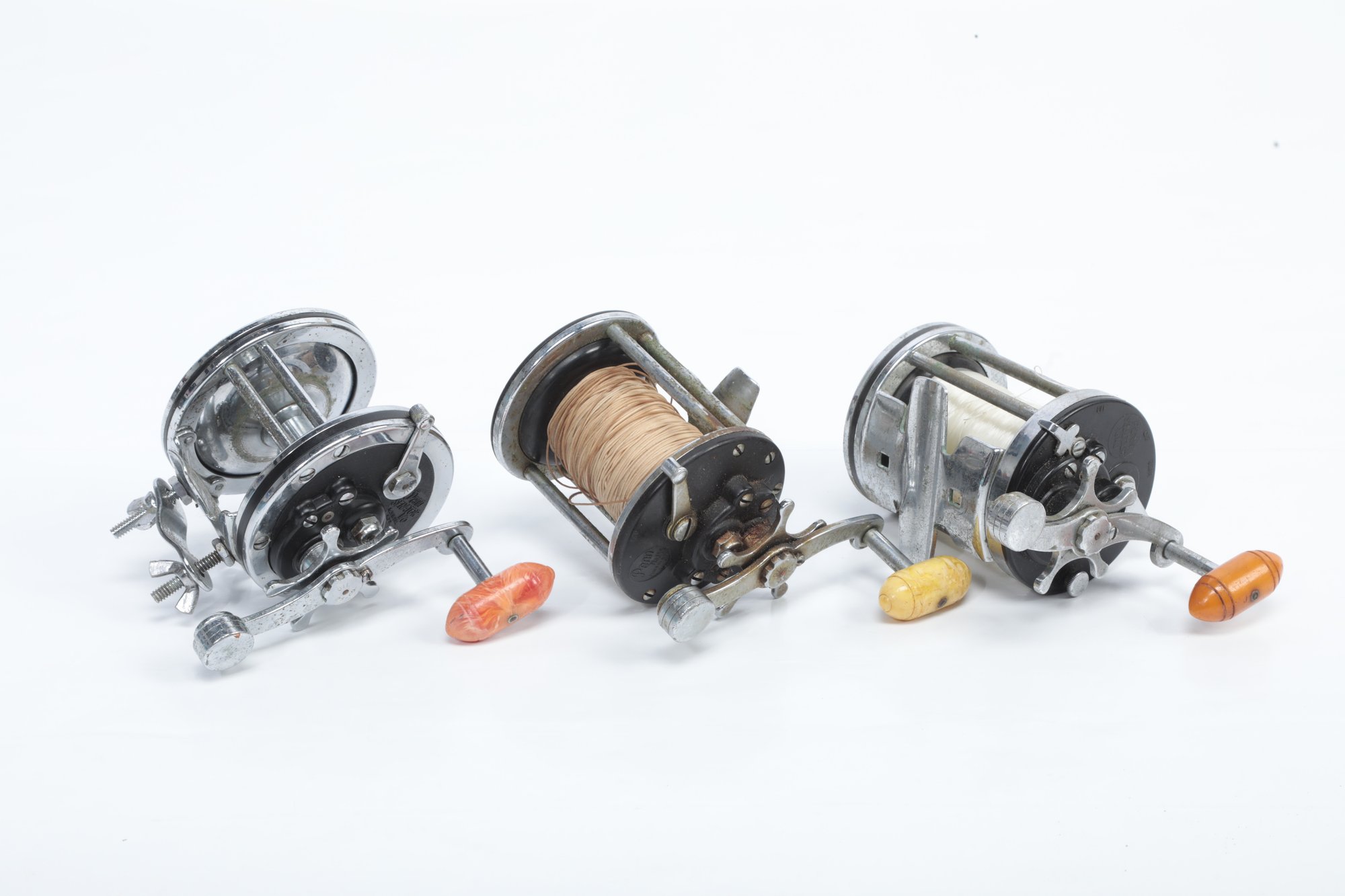 3 Vintage PENN Reels: No.155, Squidder No. 140, & Senator #200347 ...