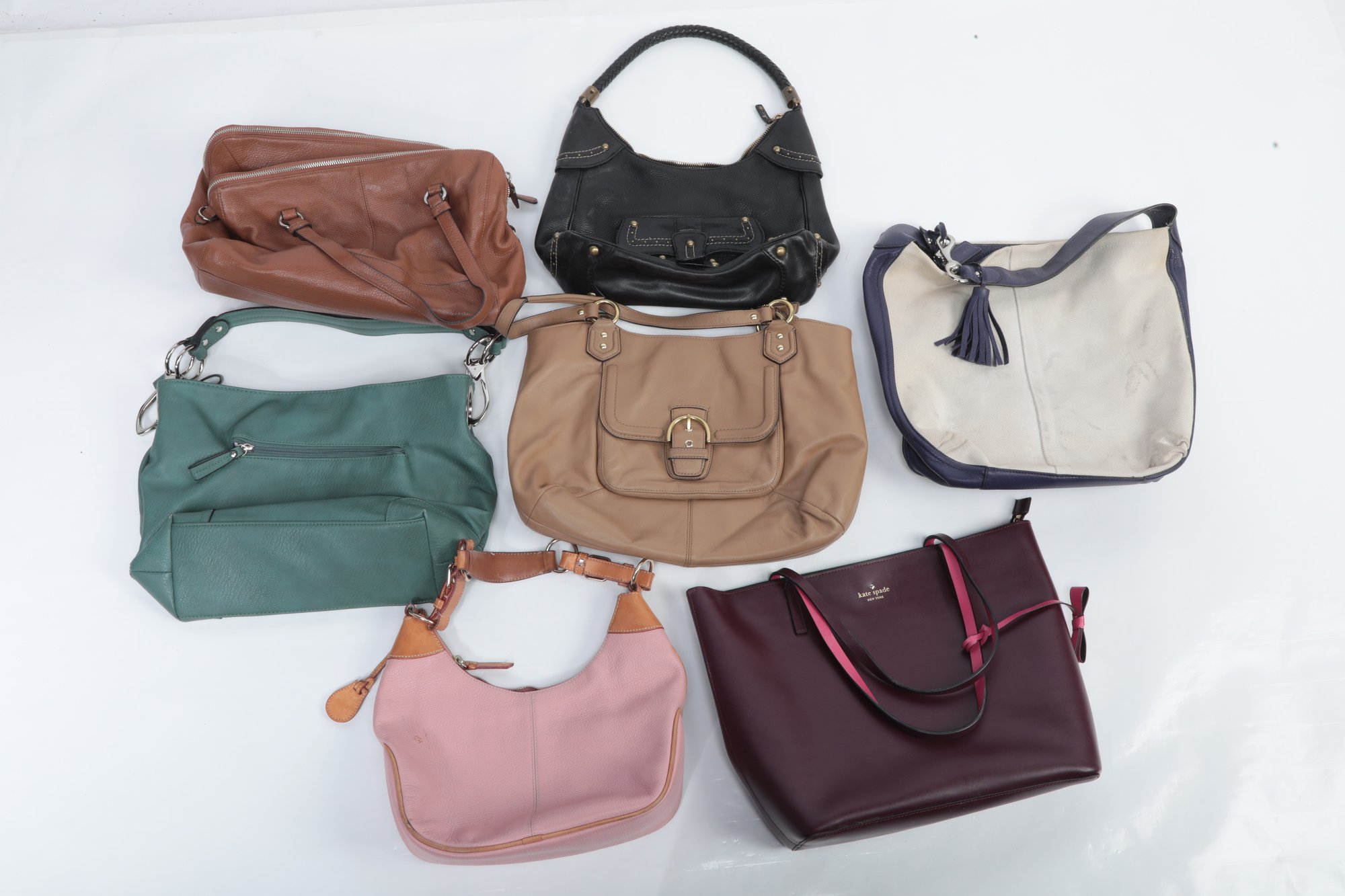 Large Lot Of Women's Hand Bags & Purses: Coach, Kate Spade & More ...