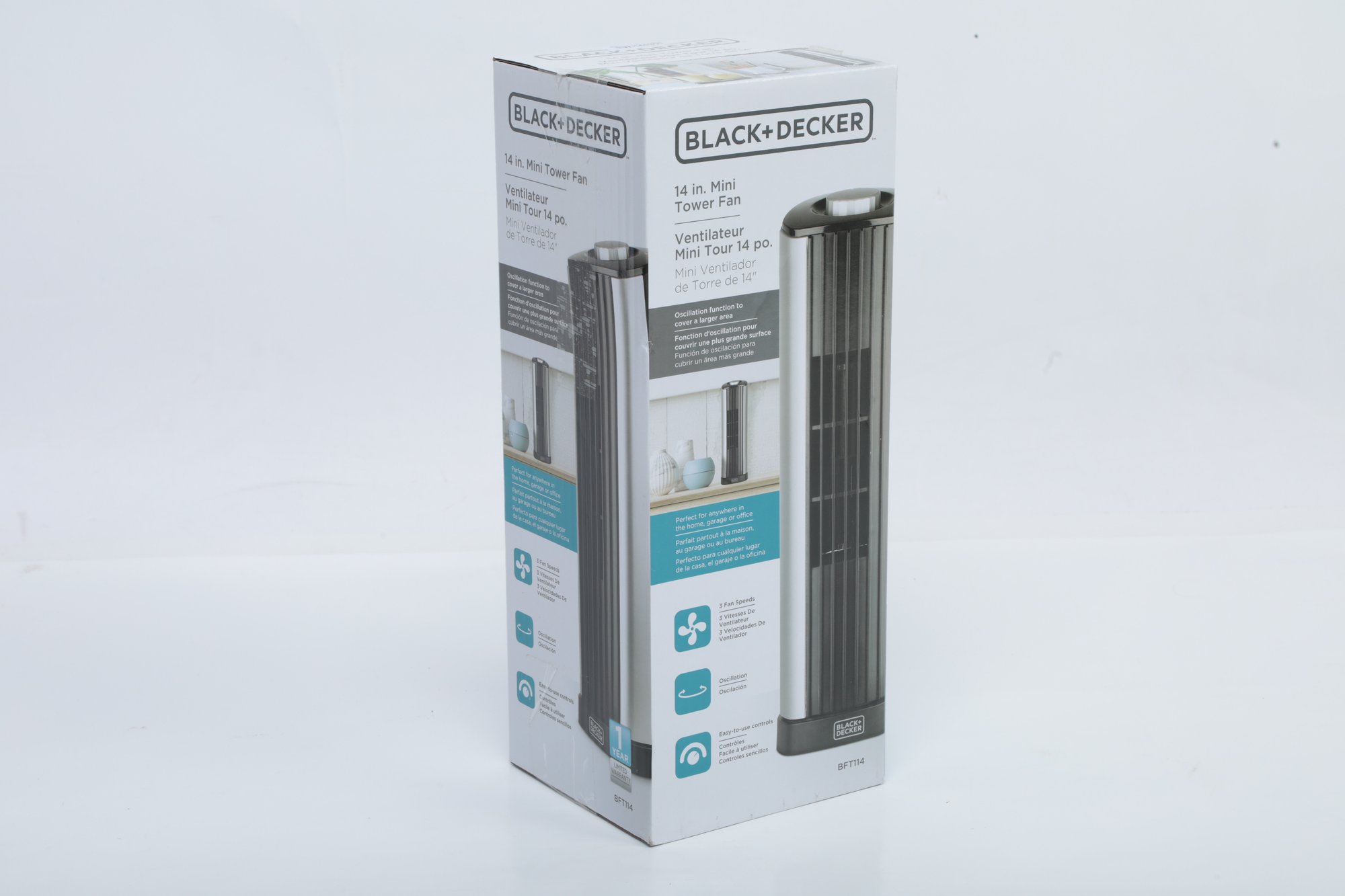 Black & Decker Mini Tower Fan - 3 Speed - Oscillation Option - NEW #141311 | Auctionninja.com