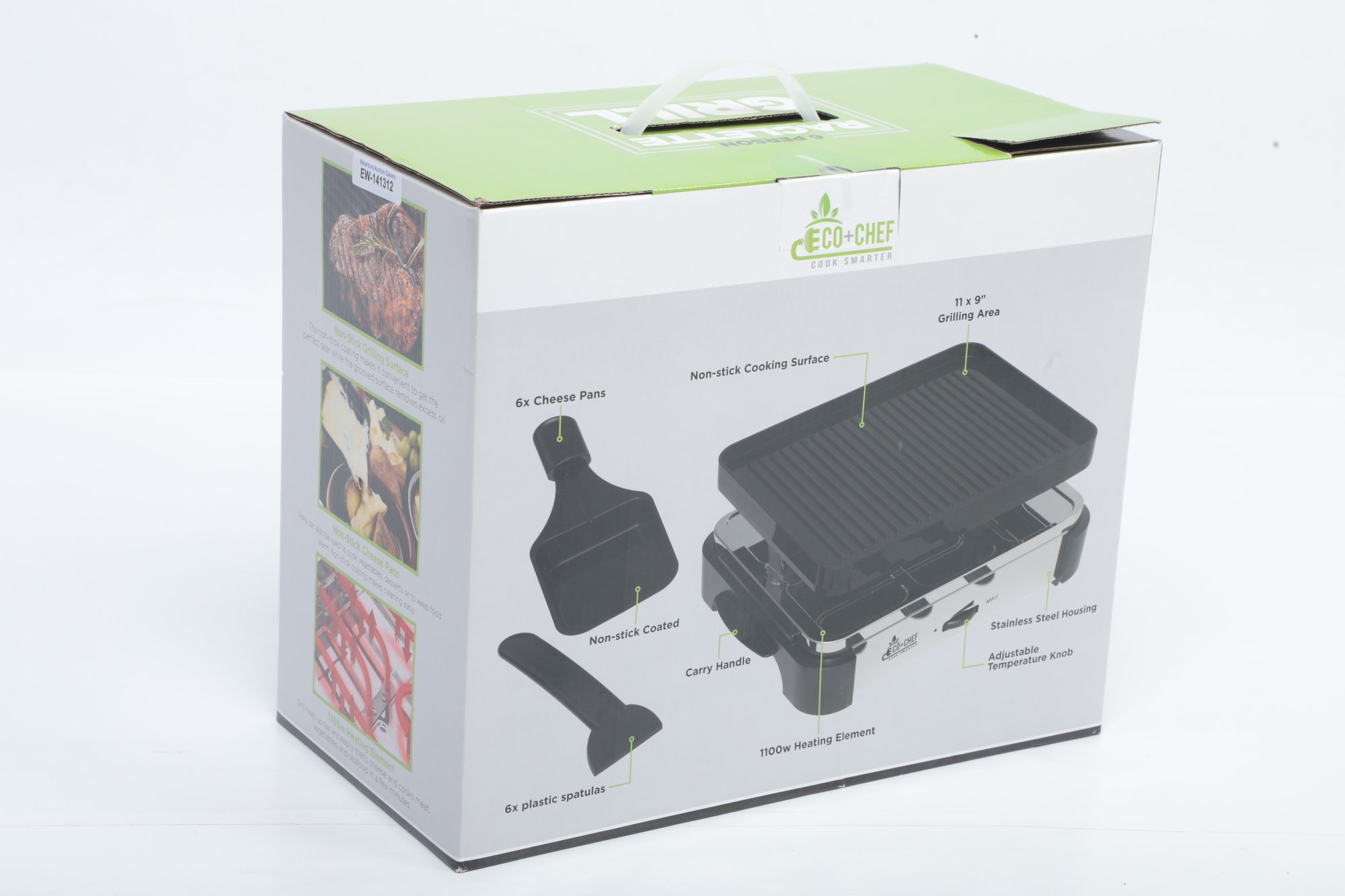 Eco-Chef Raclette Grill - 11"x9" Surface - Including Accessories - NEW ...