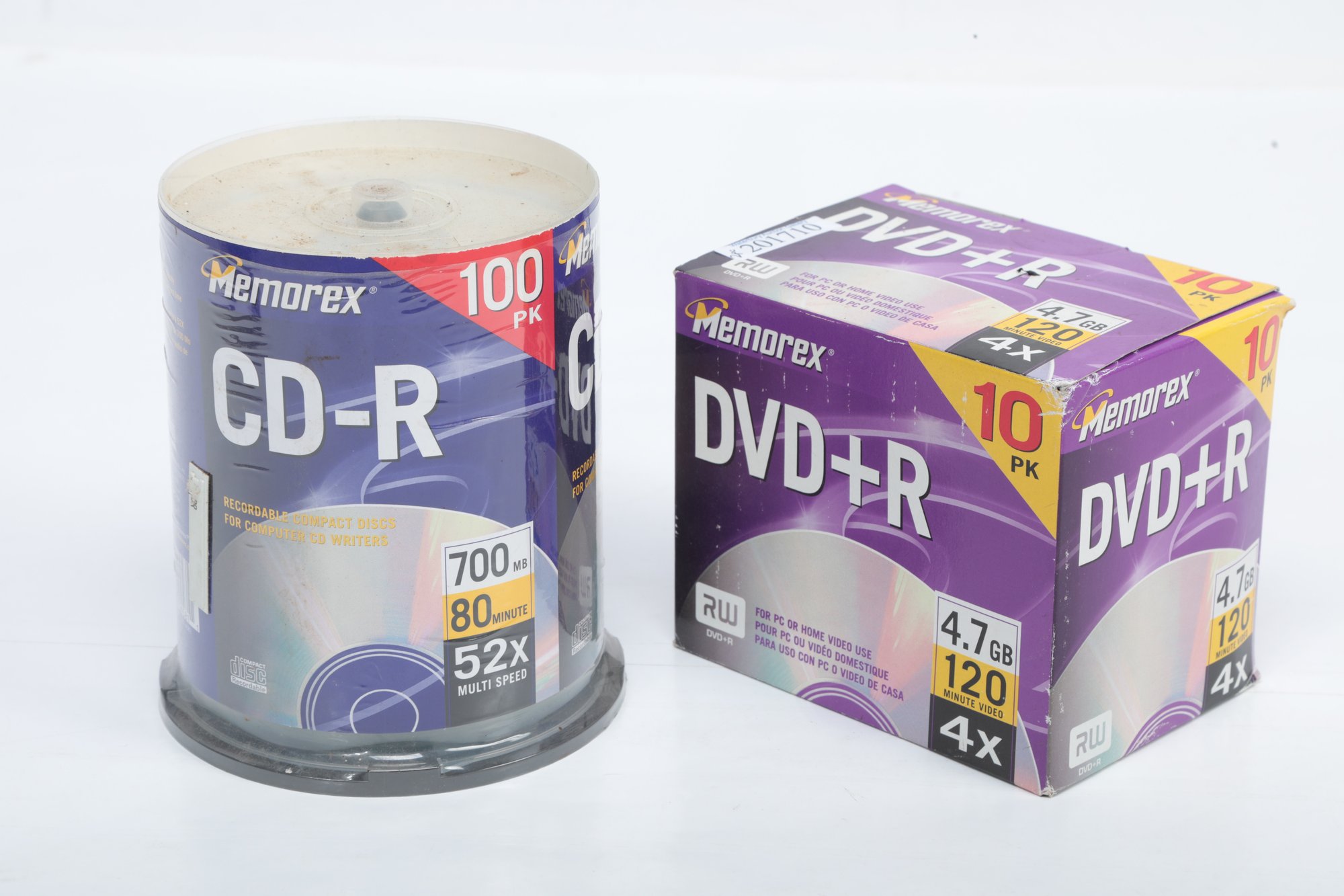 Memorex DVDR Blank DVD 10 Pack & Memorex 100pk CD-R #201710 ...