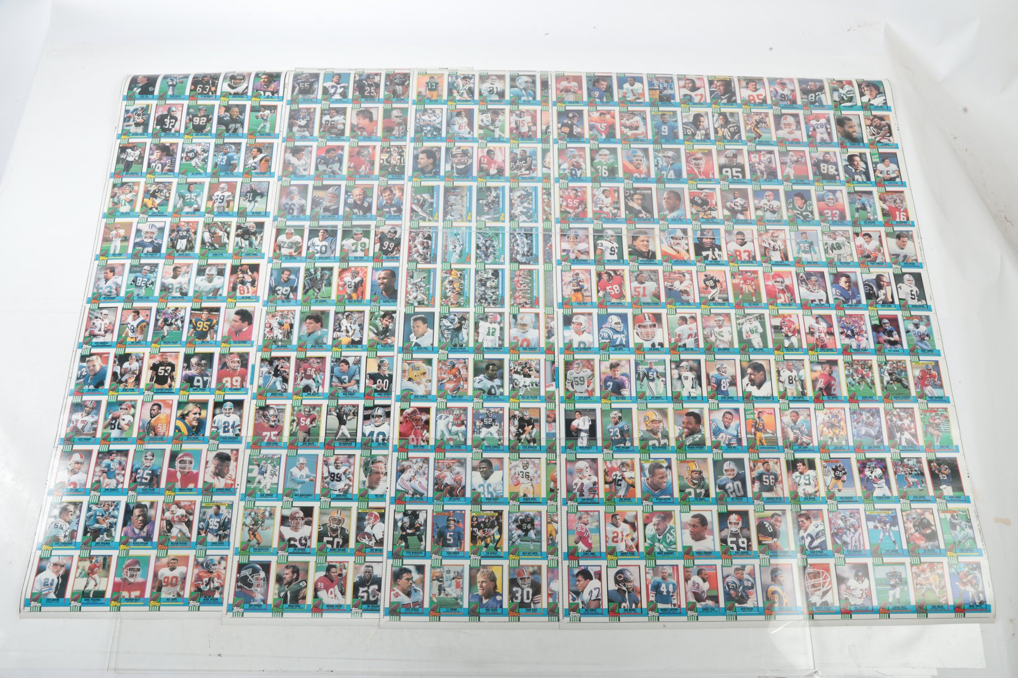 1990 Topps Football Uncut Sheets (4) Different Sheets Loaded With Stars ...