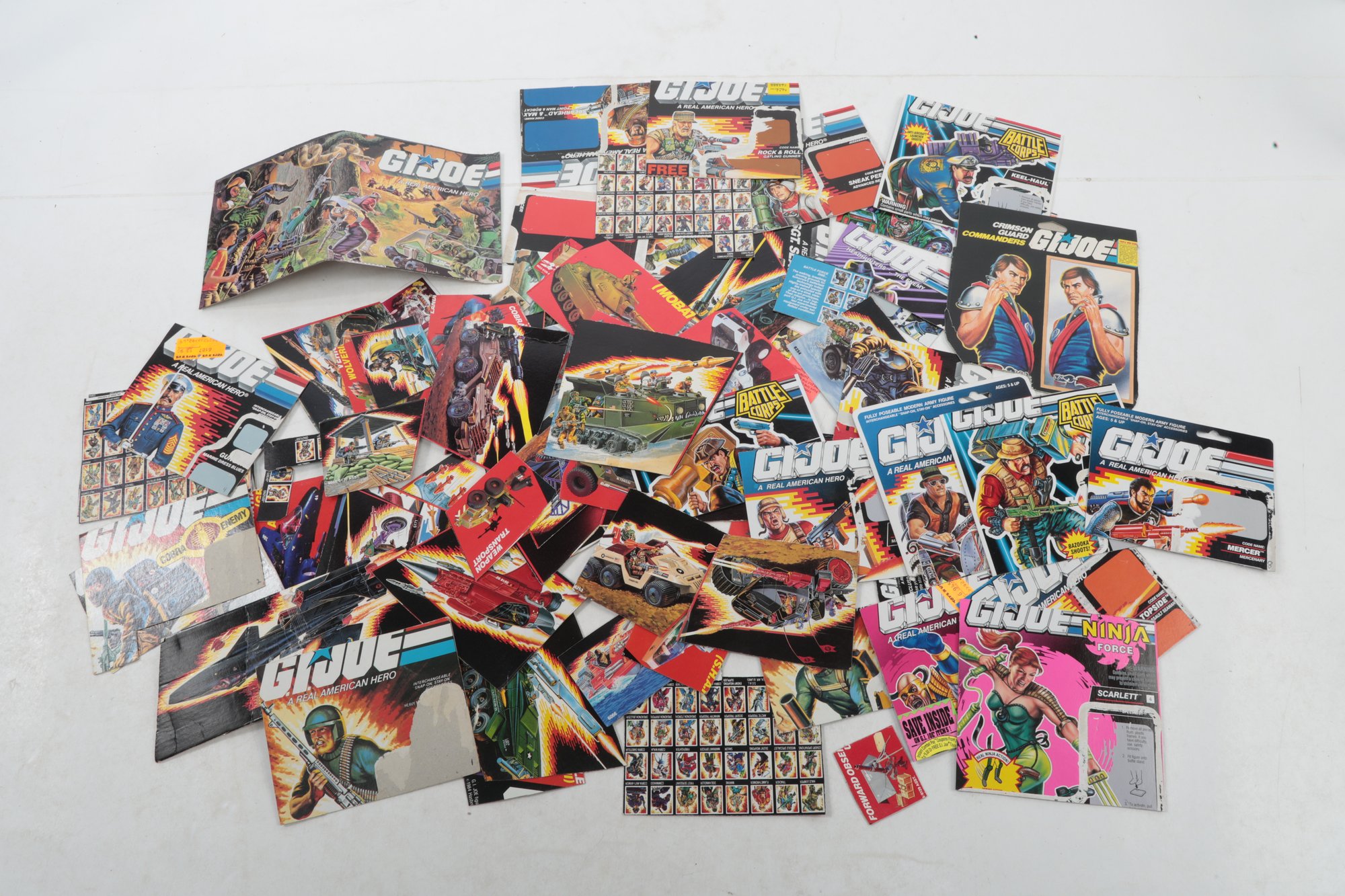 Vintage 1980's Gi Joe Various Figure Card Back And Cut Outs Very Cool ...