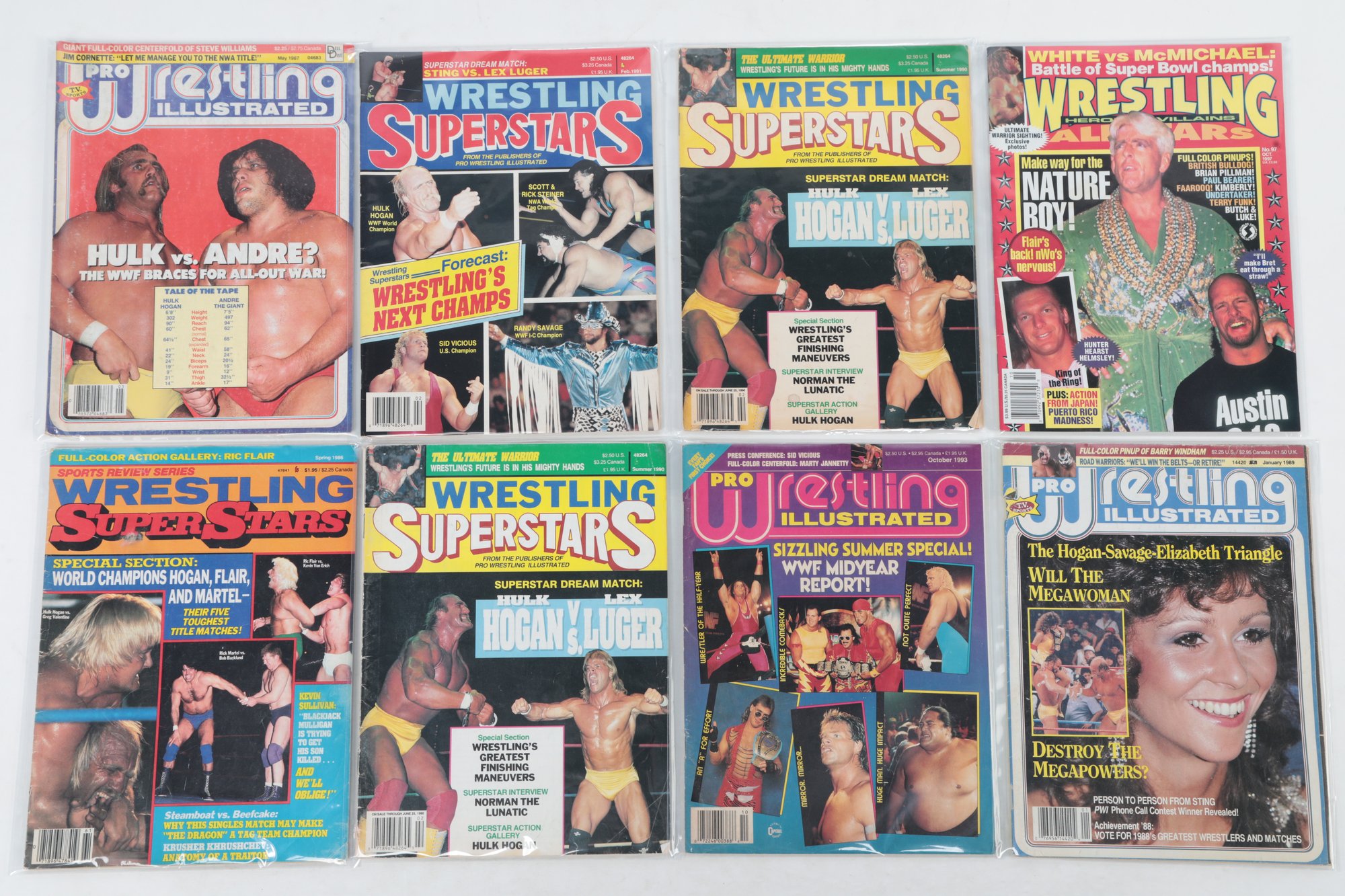 1980s Wrestling Magazines With Hulk Hogan, Andre The Giant And Others ...