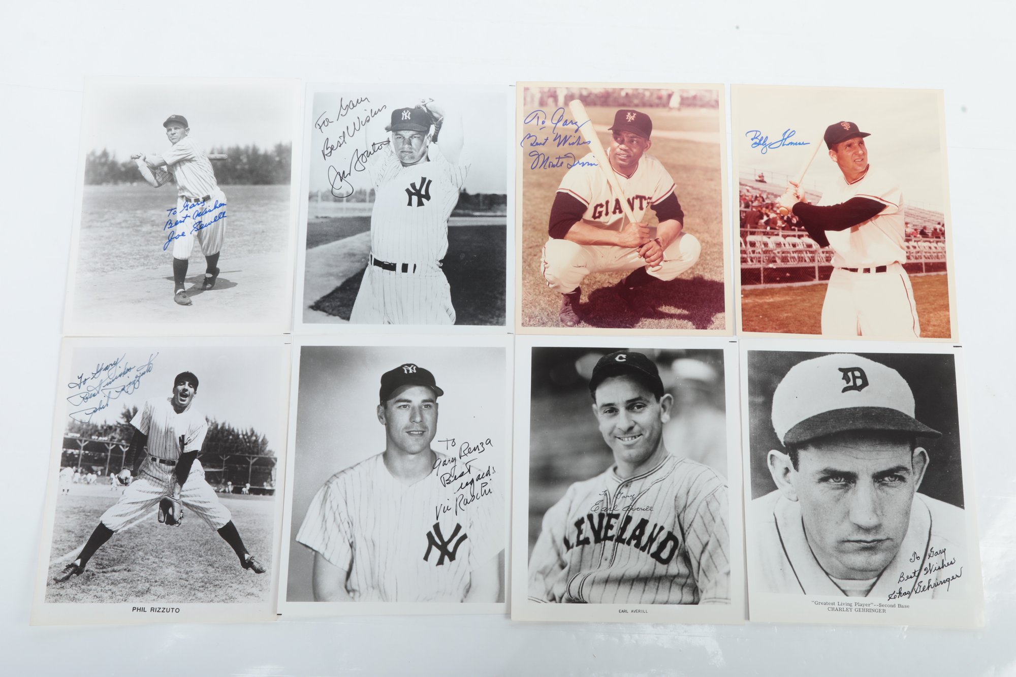 Lot Of 8 Signed 8x10 Photos Phil Rizzuto Earl Averill Jim Bouton Monte ...