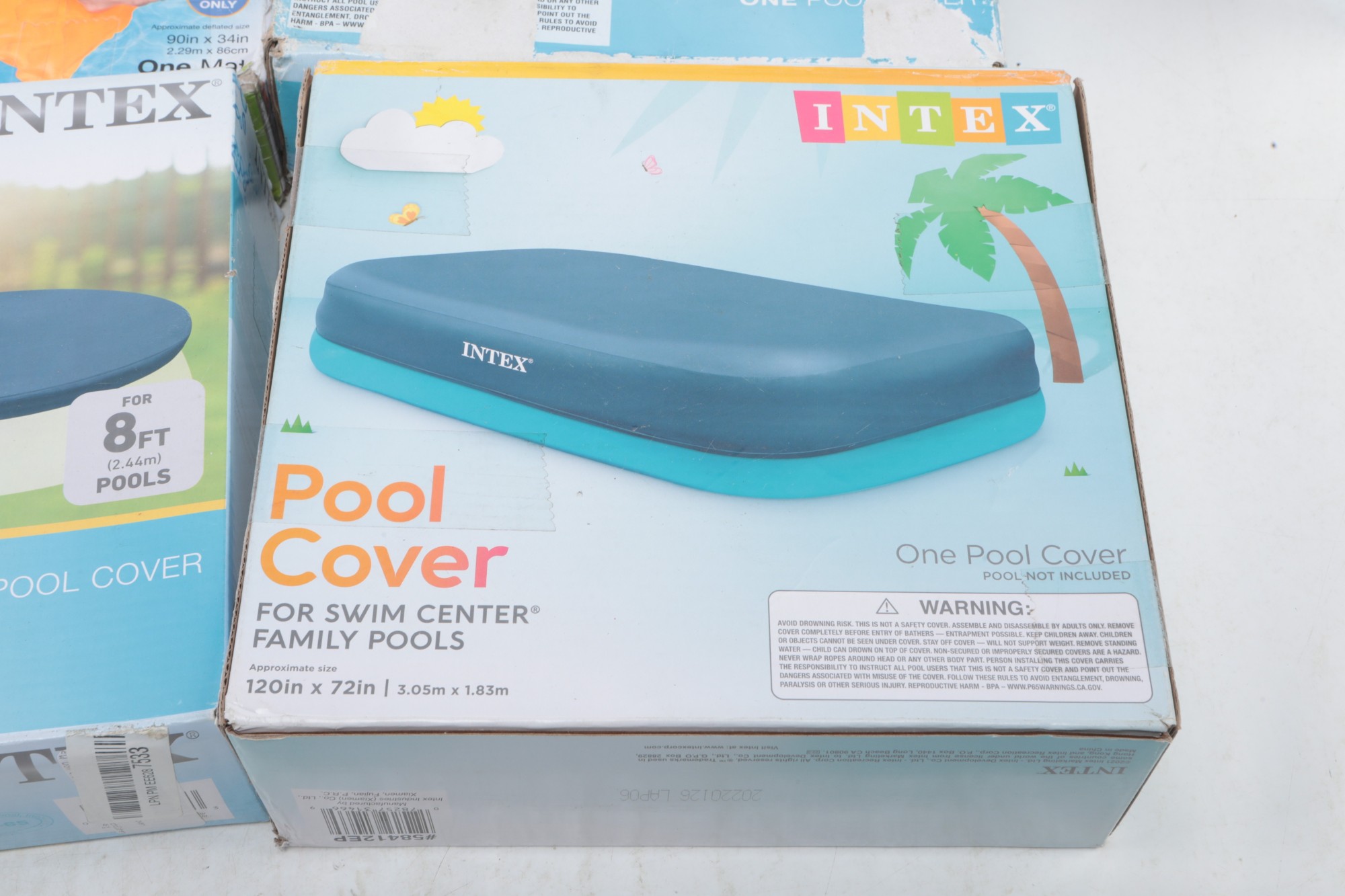 Assorted Lot Of Intex Pool Covers, Pool Inflatables, Games, Etc ...