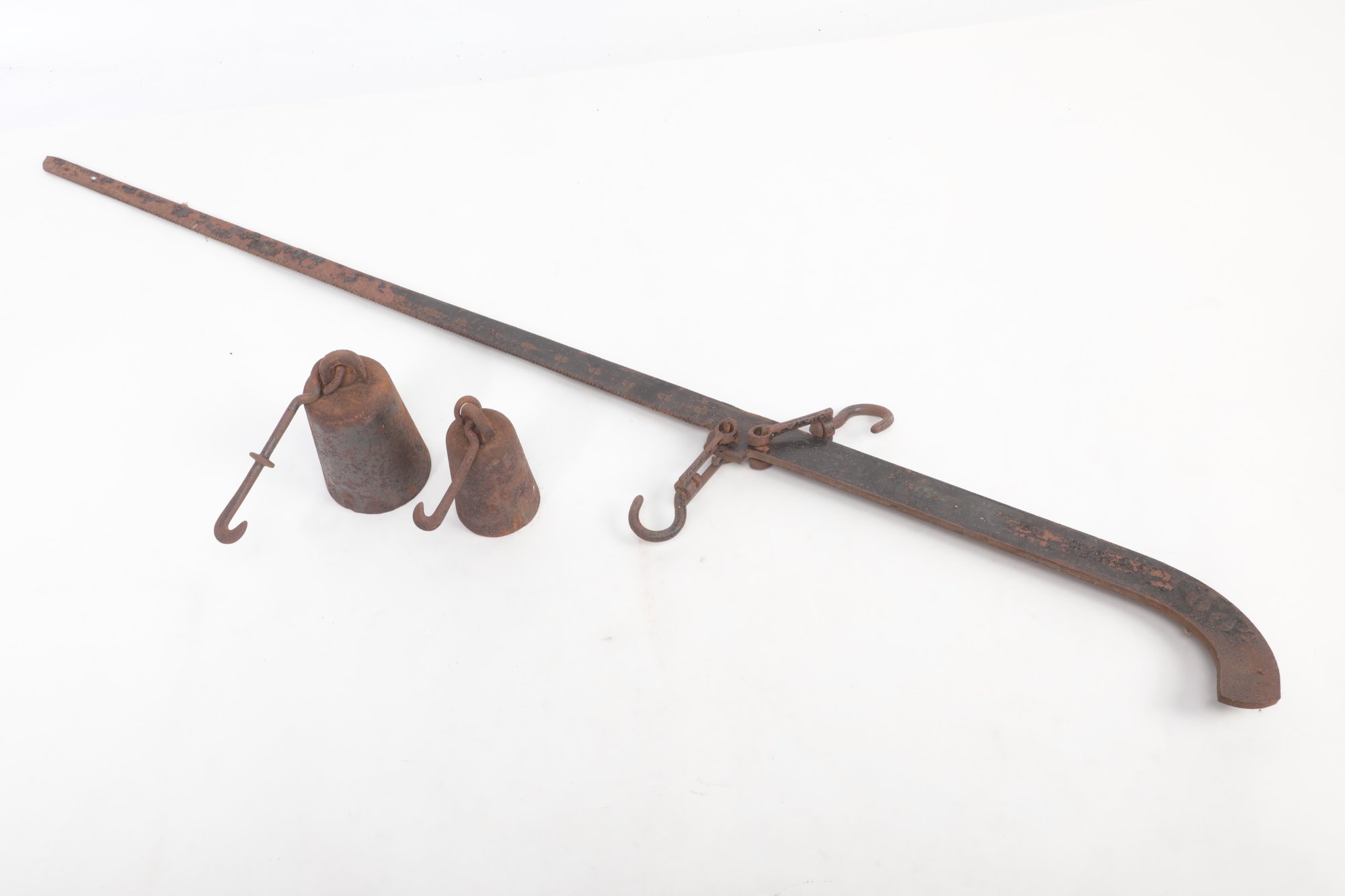 Very Large Antique SARGENT Hanging Balance Beam Scale - 400 Lbs Limit ...