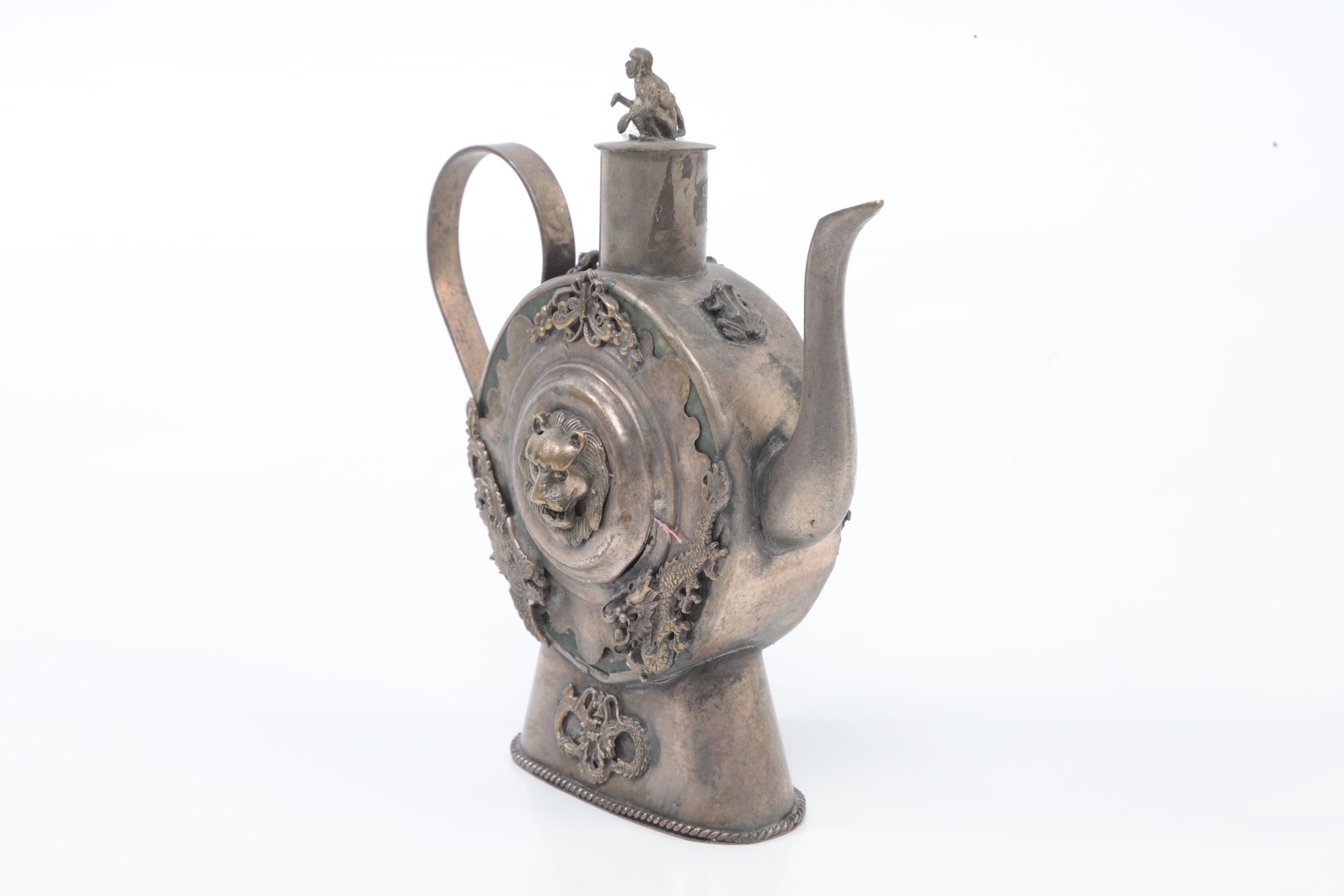 Vintage Small Chinese Tibetan Silver Teapot #196460 | Auctionninja.com