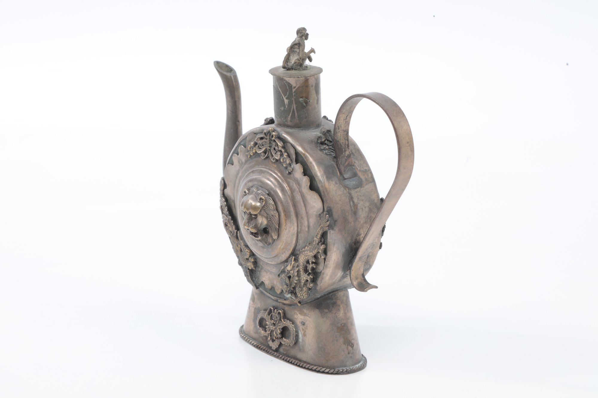 Vintage Small Chinese Tibetan Silver Teapot #196460 | Auctionninja.com