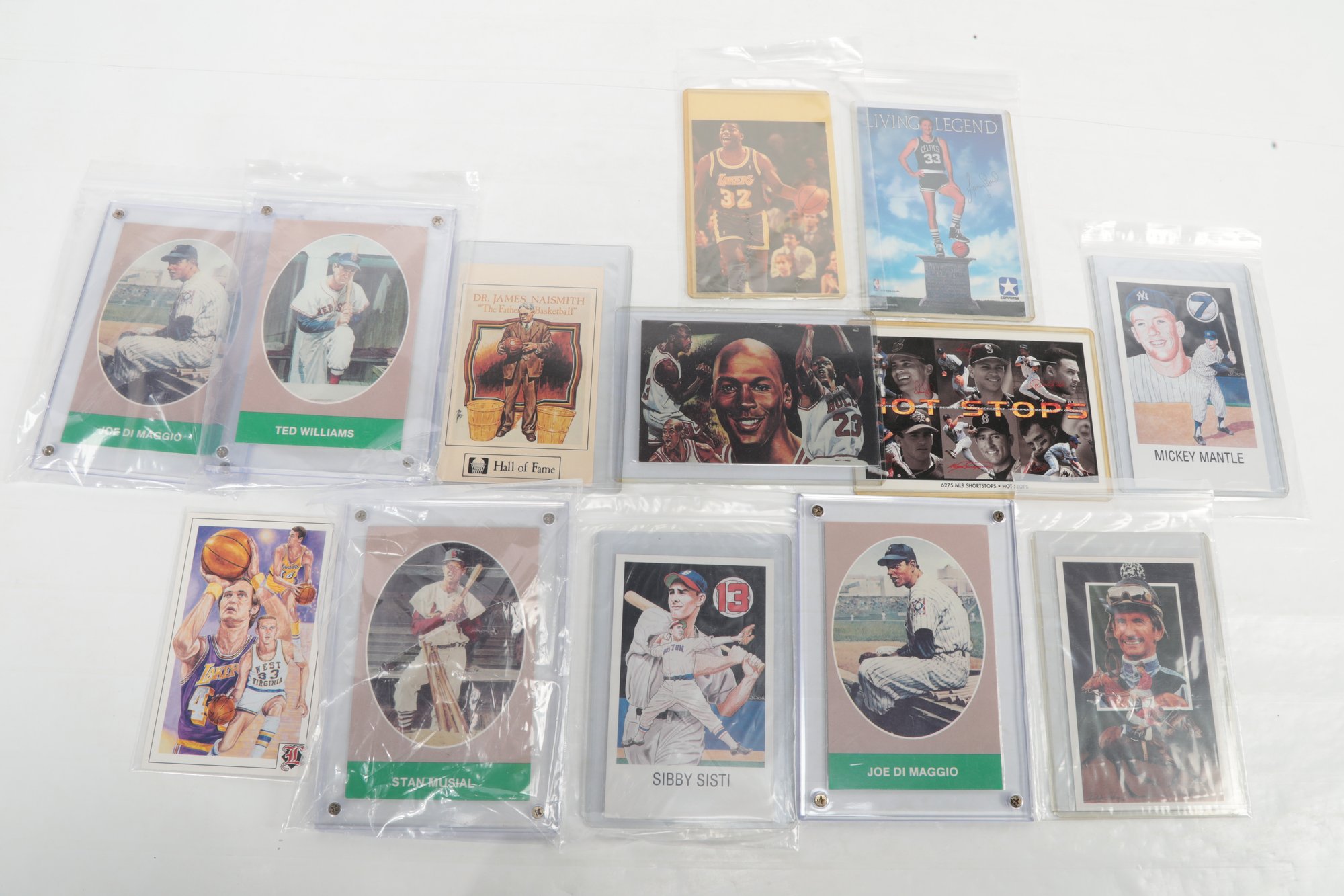 1980's Postcard & Photo Lot Lou Gehrig Stan Musial Michael Jordan Larry ...