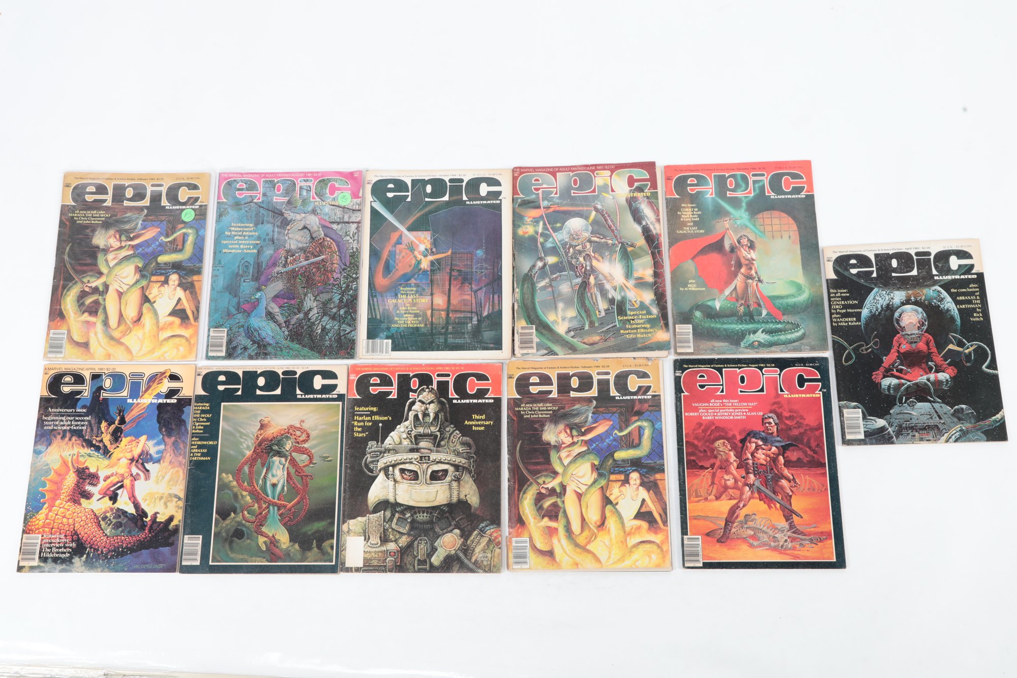 Lot Of Epic Illustrated Magazines 1980's #185113 | Auctionninja.com