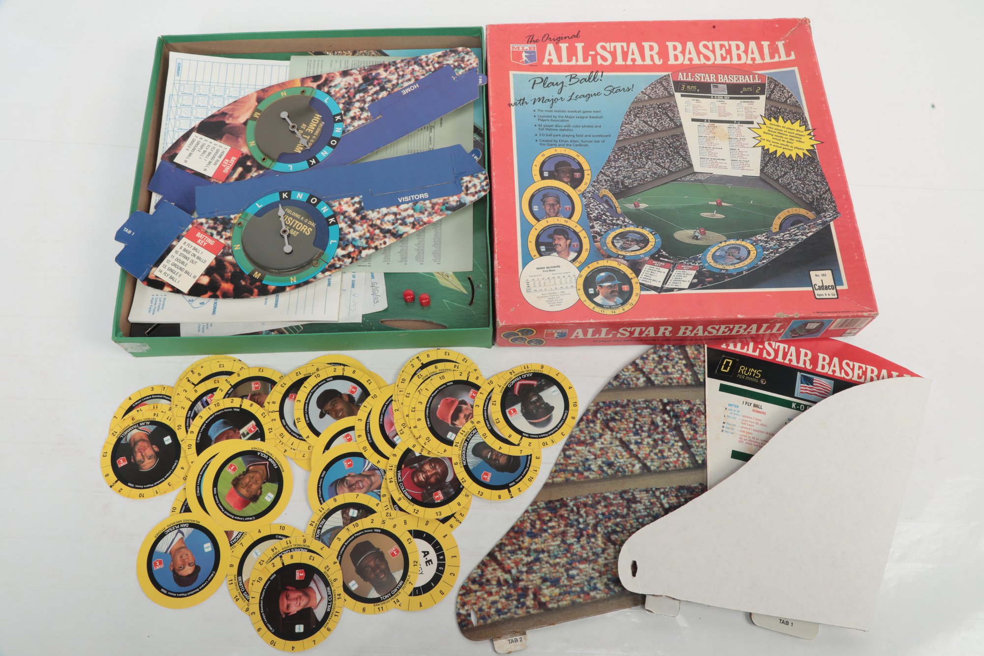 1980's All Star Baseball Game By Cadaco Don Mattingly Jose Canseco ...