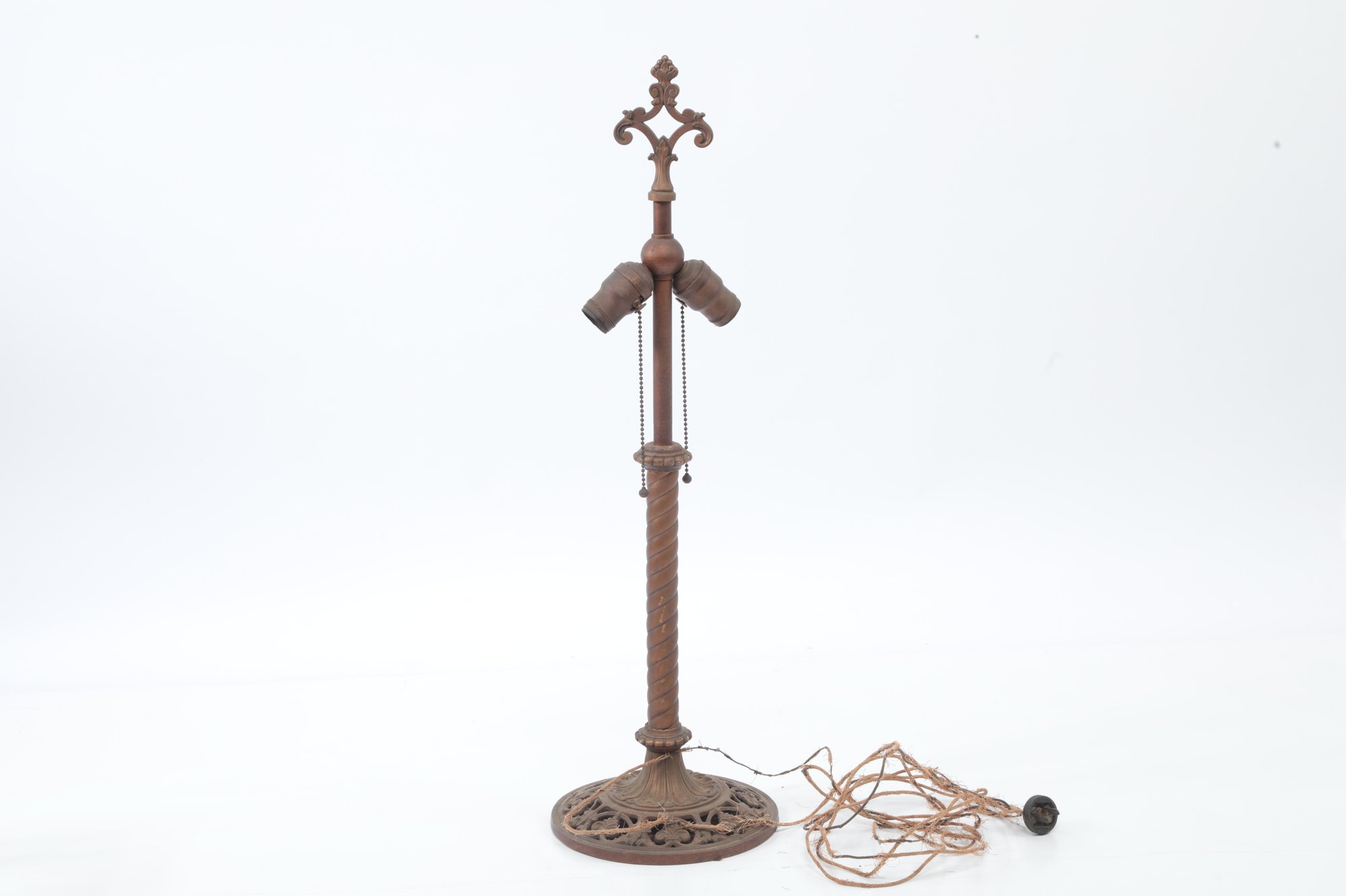 Antique Metal Handel Desk Lamp Base #196424 | Auctionninja.com