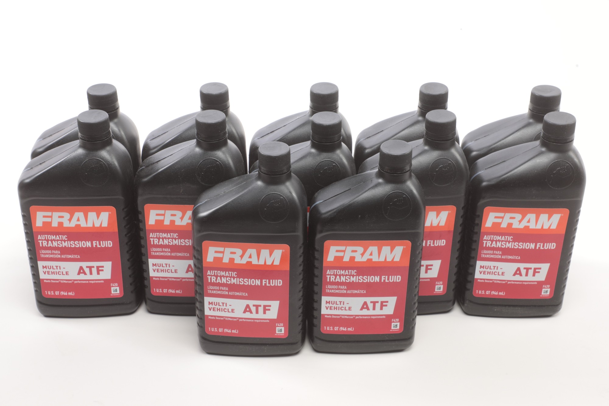 Lot Of 12 Fram Multi Vehicle Atf Automatic Transmission Fluid 1 Quart ...