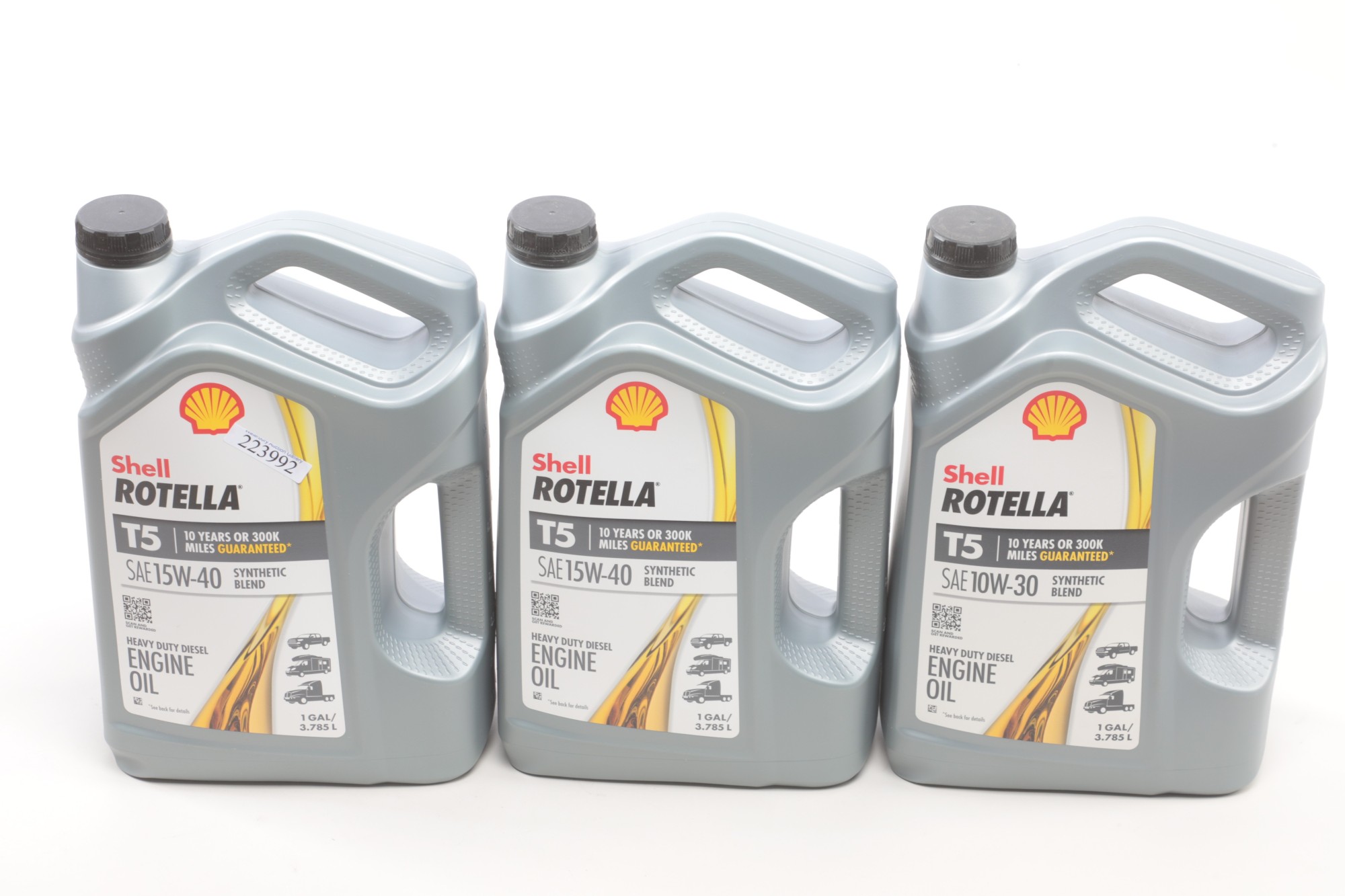 Lot Of 3 Shell Rotella T5 Synthetic Blend 10W-30 Diesel Engine Oil 1 ...