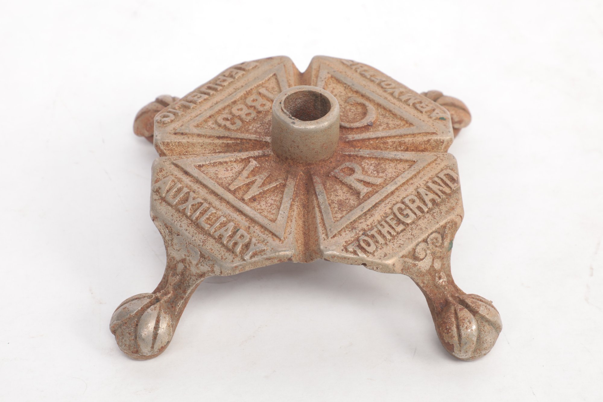 Antique 1883 Flag Stand WRC Auxiliary To The Grand Army Of The Republic ...