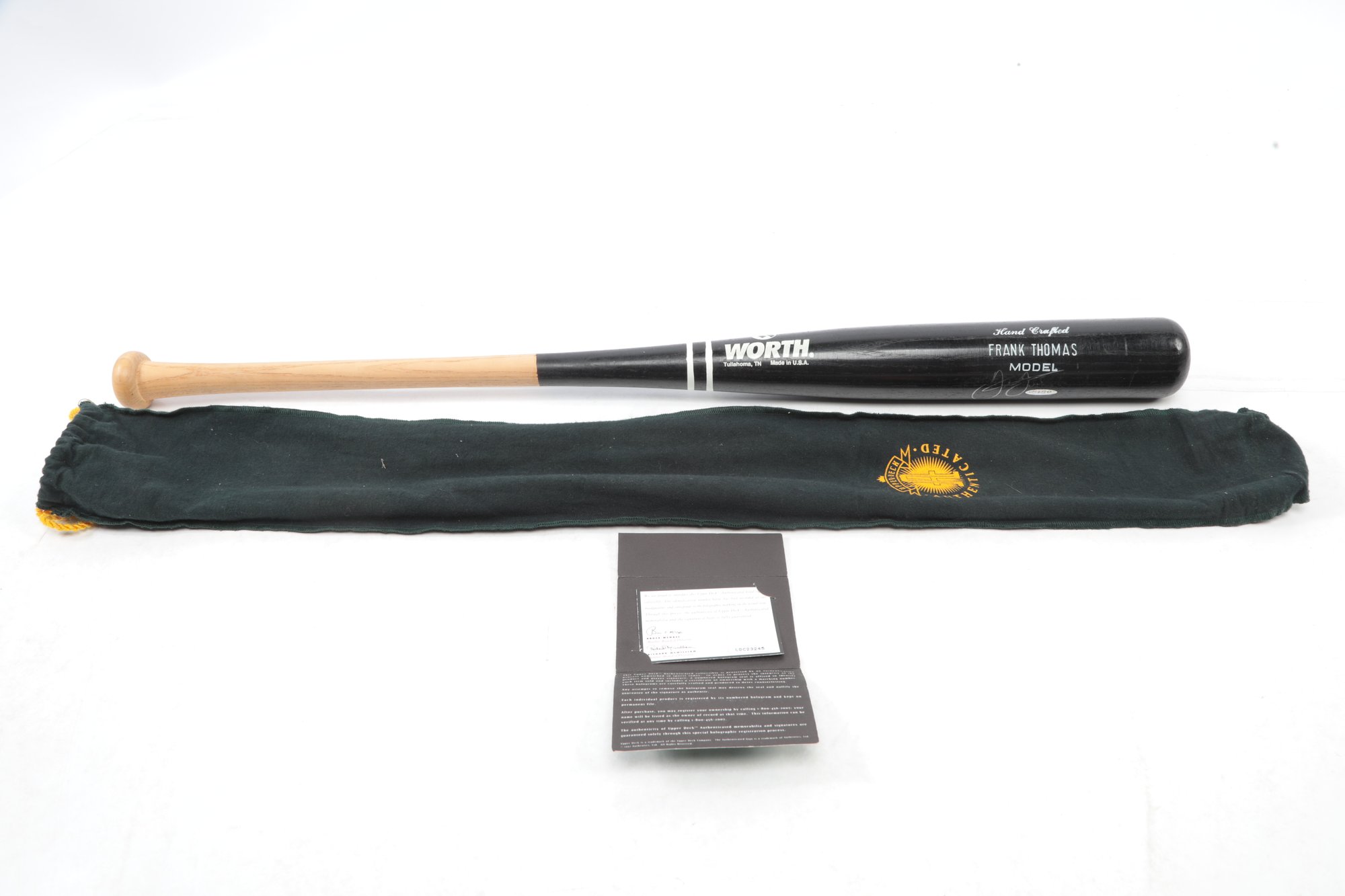 Frank Thomas Signed Baseball Bat Black UD Authenticated UDC23245 HOF ...