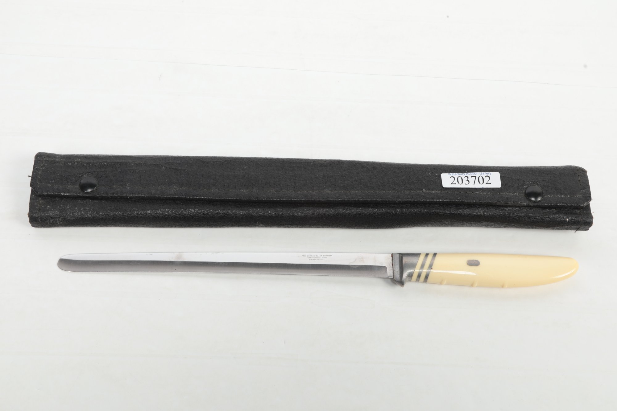 Vintage "The Murray-Black Company" Carving Knife In Leather Case ...