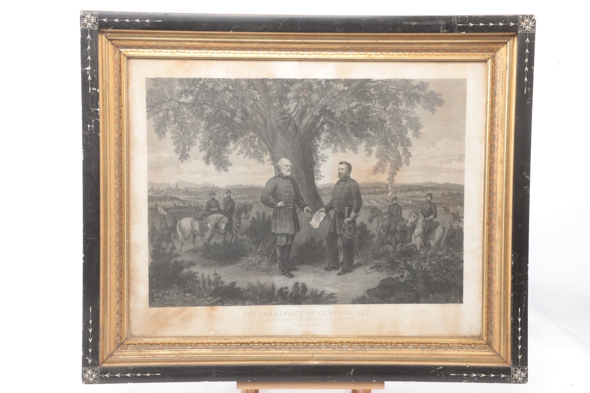 1868 Civil War Engraving The Surrender Of General Lee #223960 ...