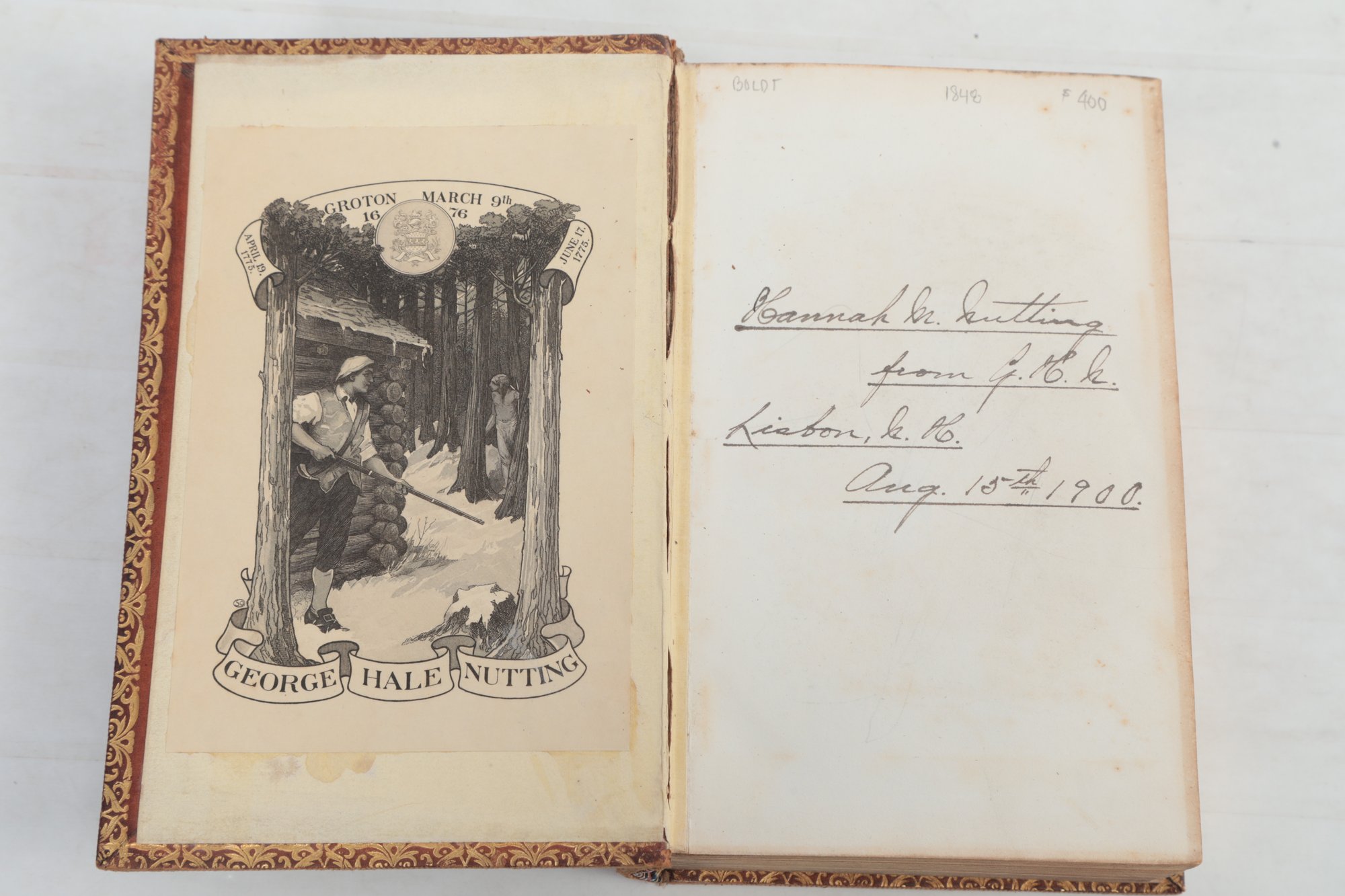 Bookplate. Letters Of Mrs. Adams 1848 Full Leather Binding #199714 ...