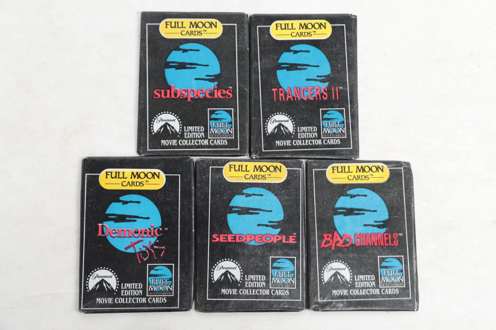 Lot Of Full Moon Cards Demonic Toys Sealed Packs #193580 | Auctionninja.com