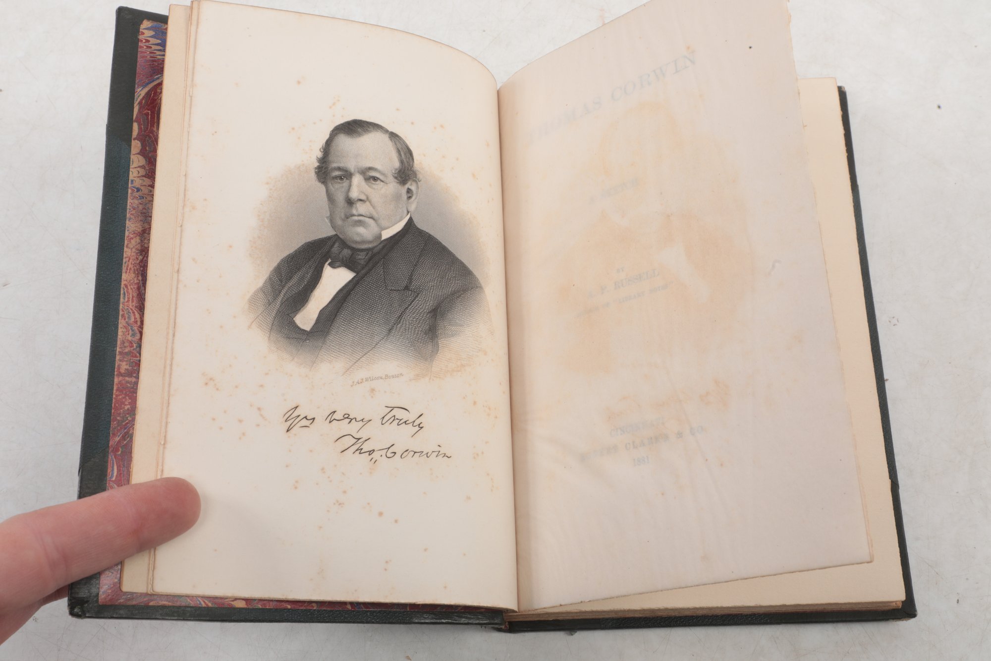 Finely Bound 1881 Thomas Corwin: A Sketch By A. P. Russell, Author Of ...