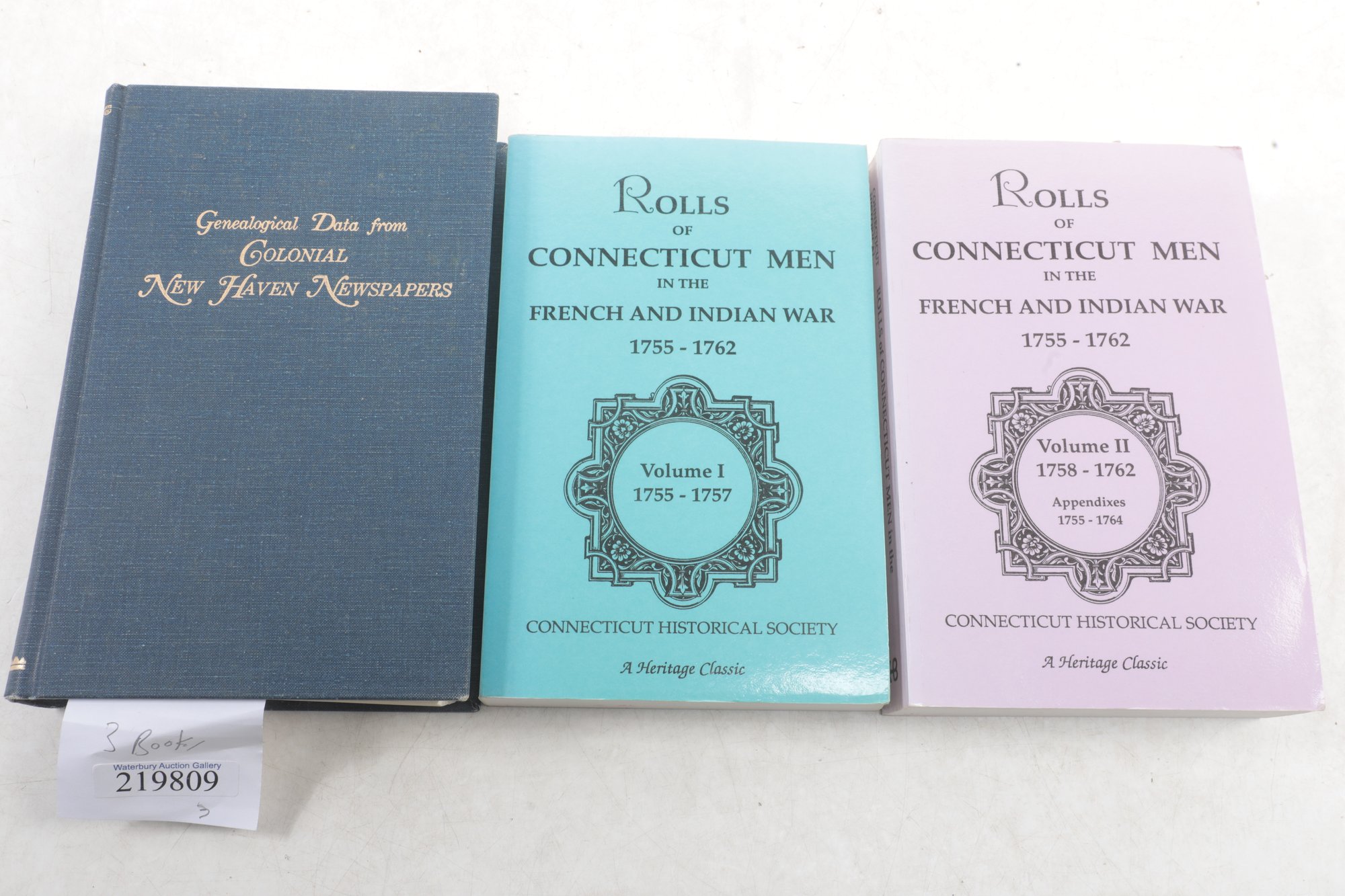 3 Books On Connecticut History, Rolls Of Connecticut Men In The French ...