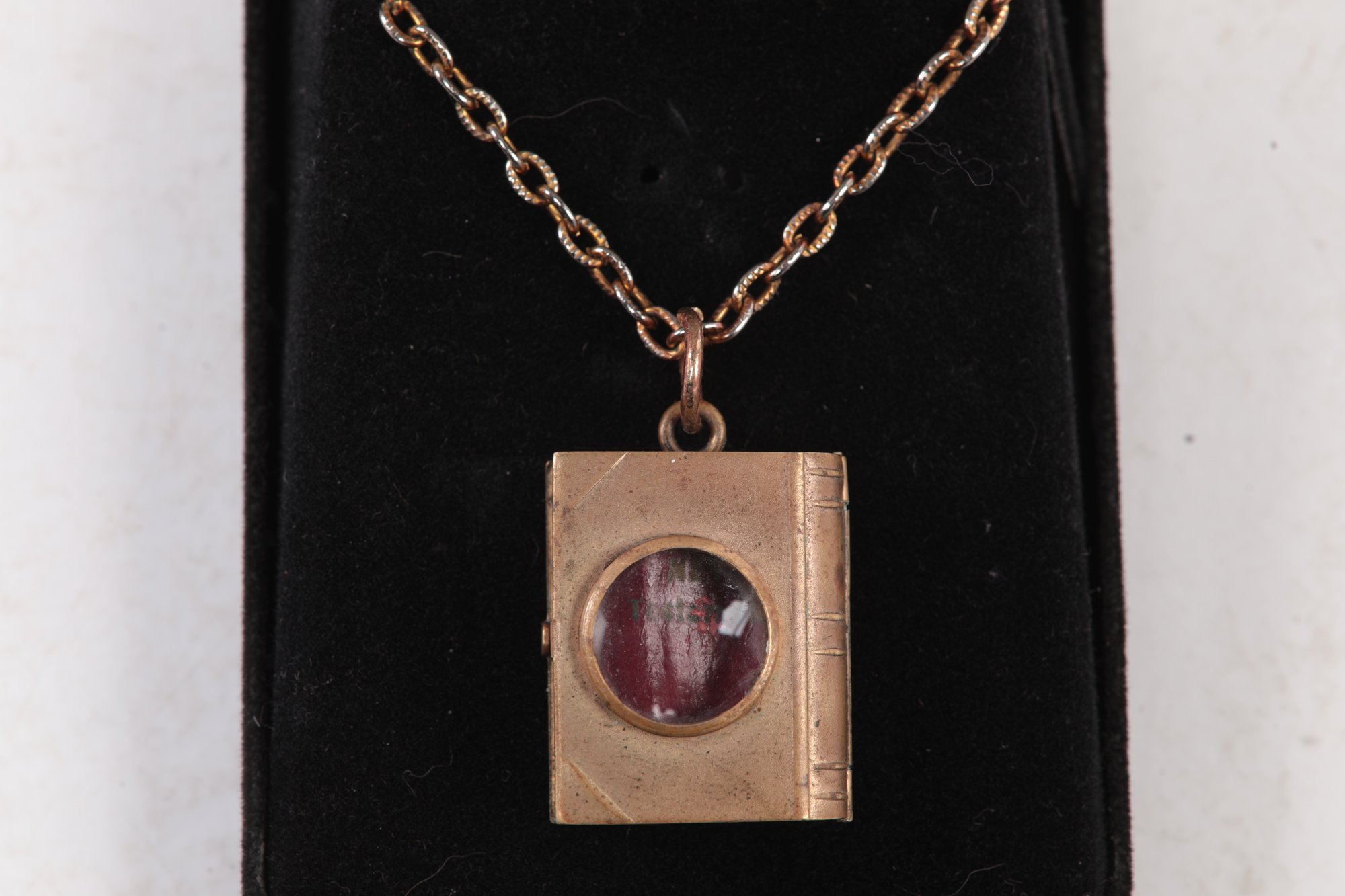 Victorian C1890 MINIATURE BIBLE IN LOCKET PENDANT On Chain W ...