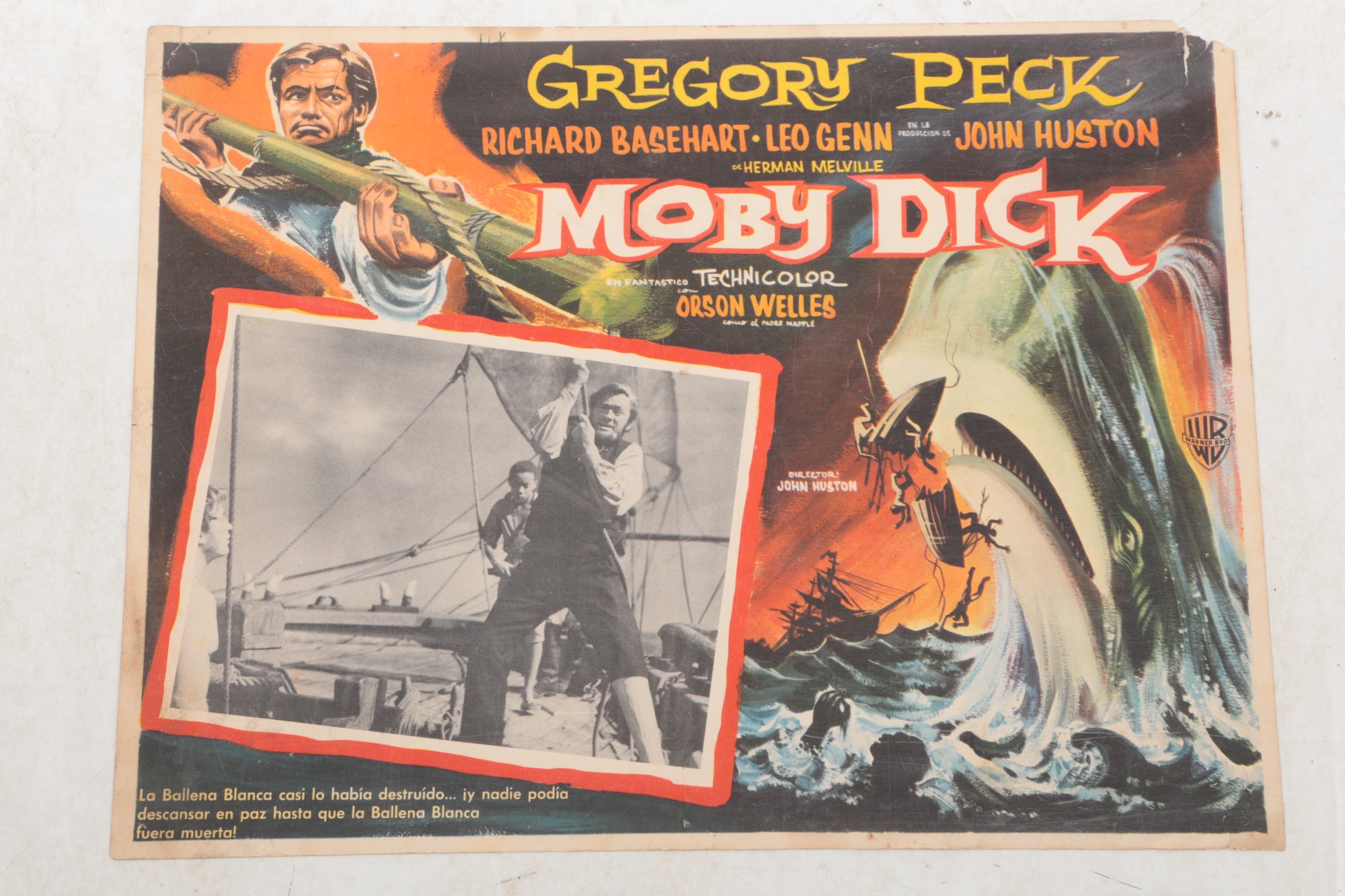 Original 1956 Moby Dick Mexican Art Lobby Poster #238169 | Auctionninja.com