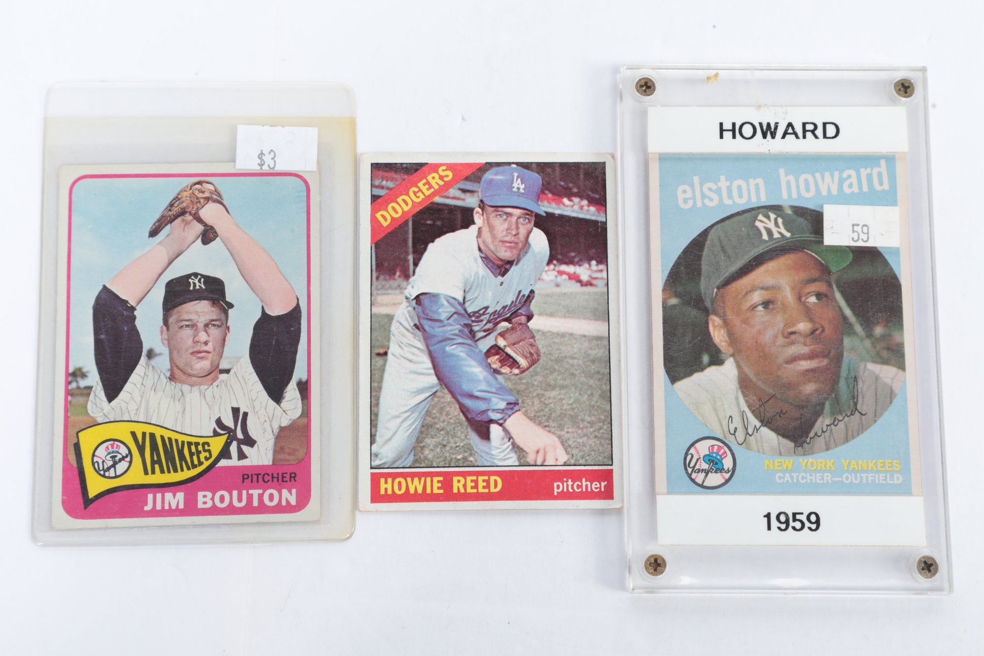 1959 Elston Howard Topps Baseball Card With Jim Bouton And Howie Reed ...