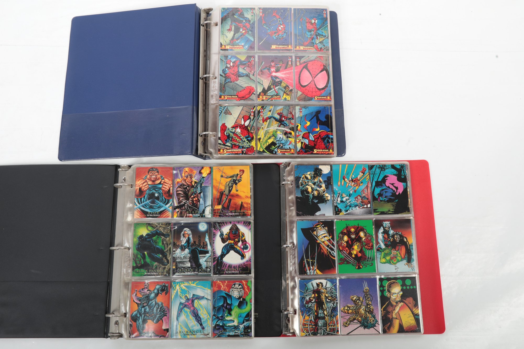 Lot Of Non Sports Card Binders Marvel Masterpieces Spiderman X-men ...