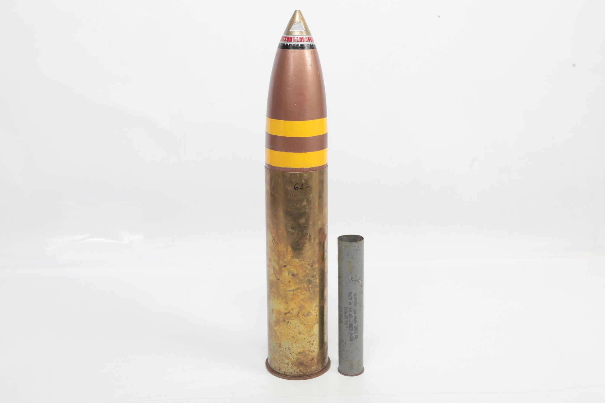 Vintage Military Artillery Shell W/Hand Painted Decorative Tip W ...