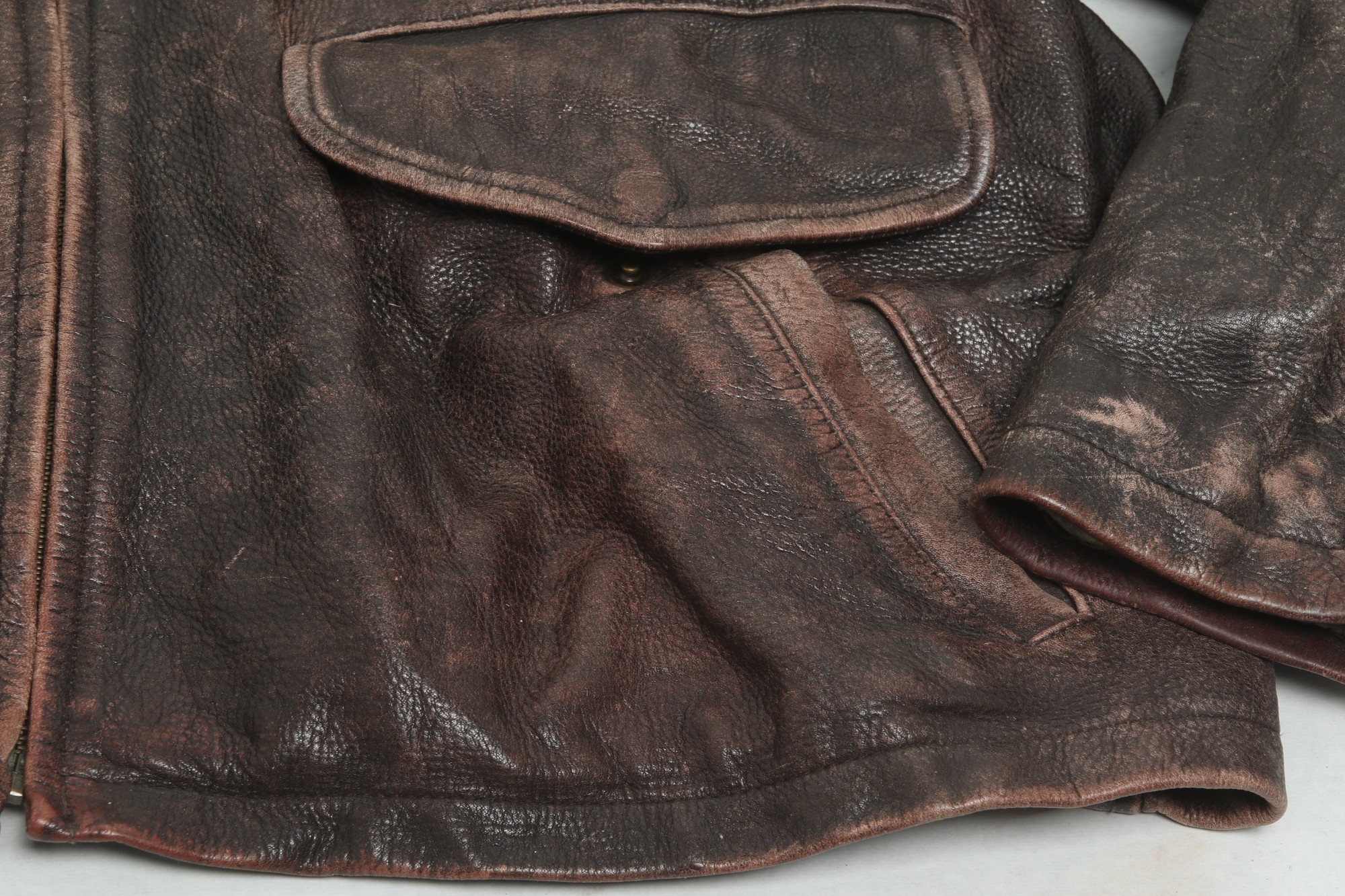 Vintage Gap Brown Distressed Patina Airforce Pilot/ Indiana Jones Style ...